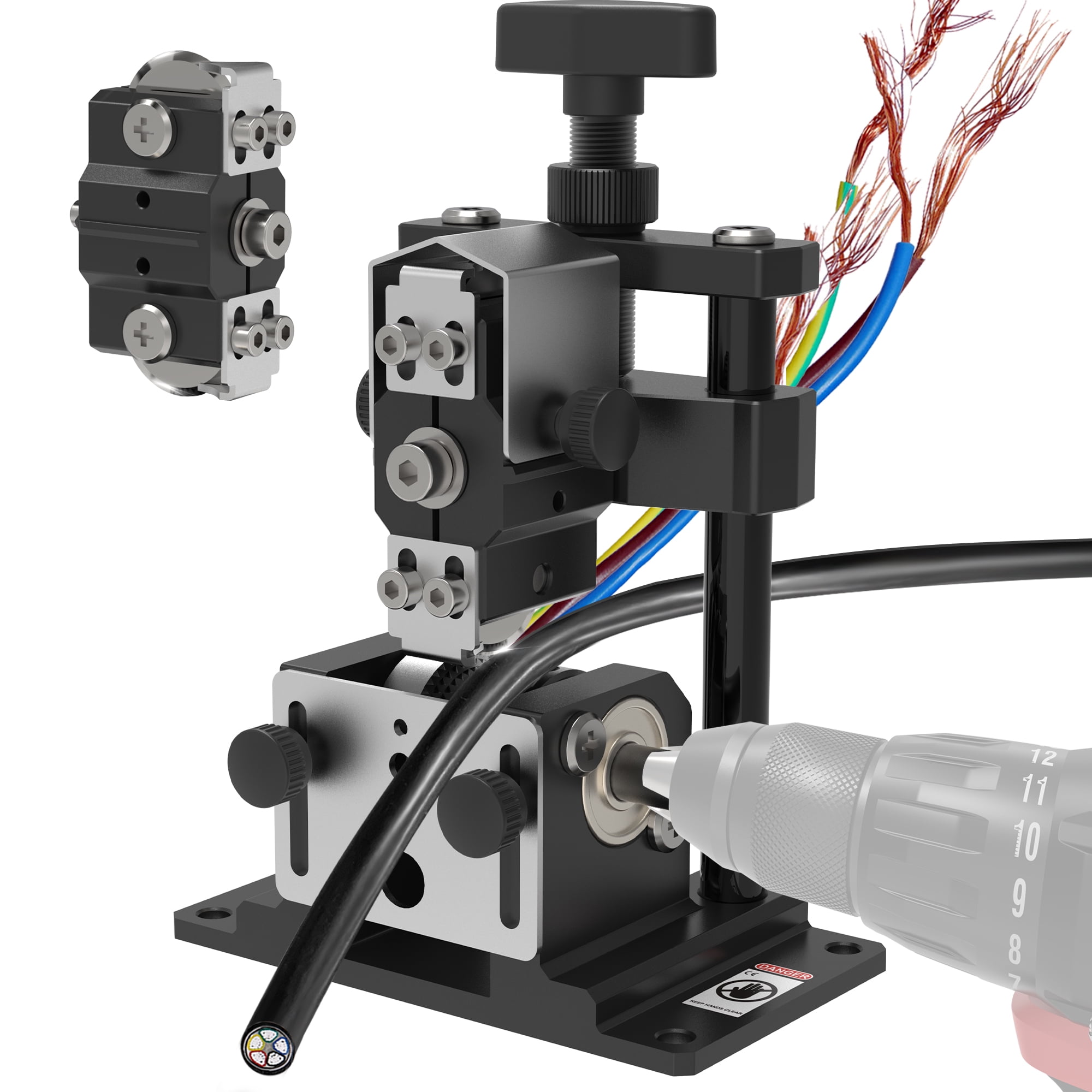 Tanfix Drill Powered Scrap Wire Stripping Machine, Dual-blade, 300MCM ...