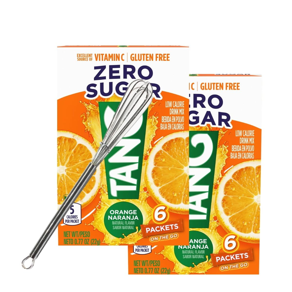 Tang Orange Zero Sugar Drink Mix Single Serve 6 Individual Packets ...