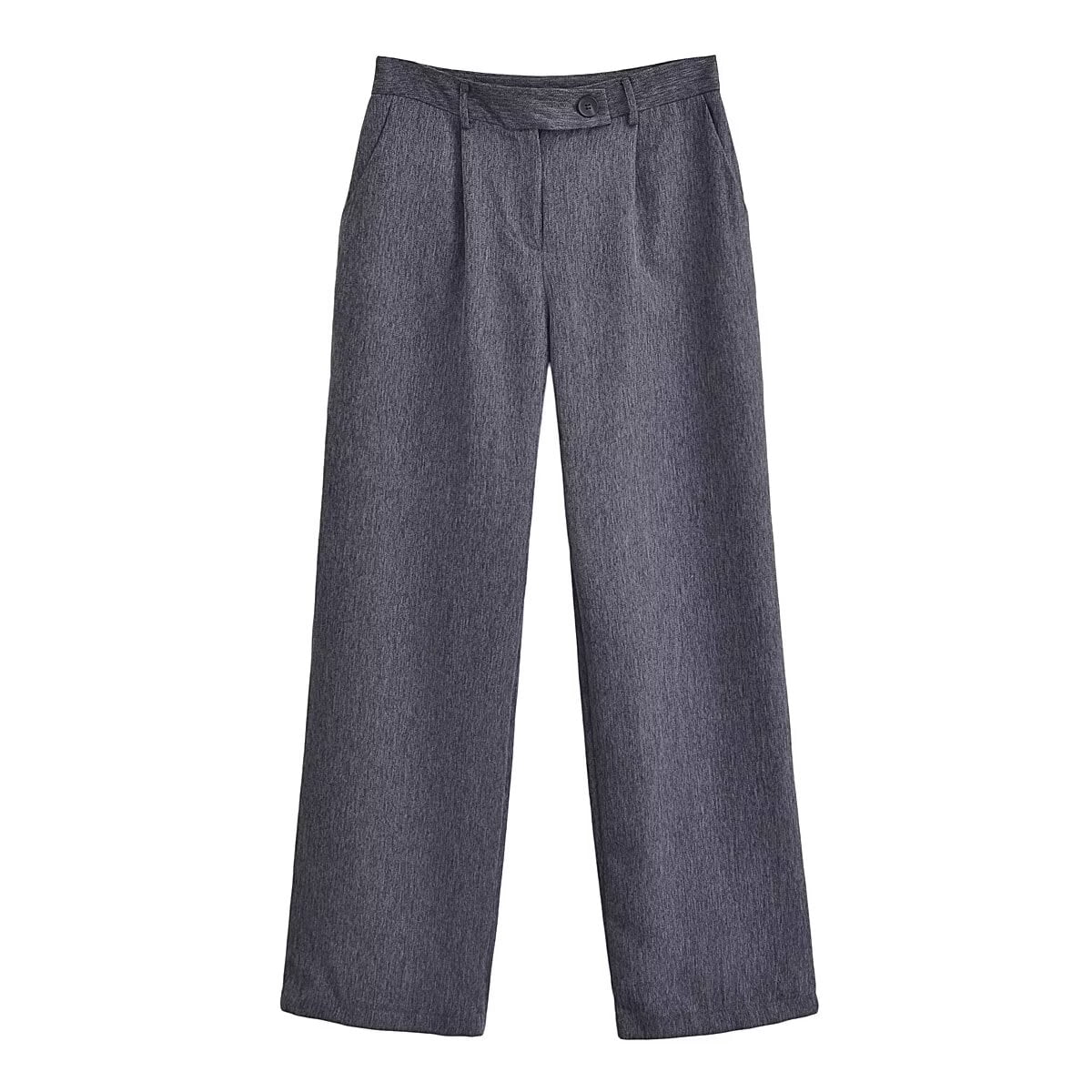 Tangada 2024 Women Tweed Wide Leg Suit Pants Trousers Pocket Lady ...