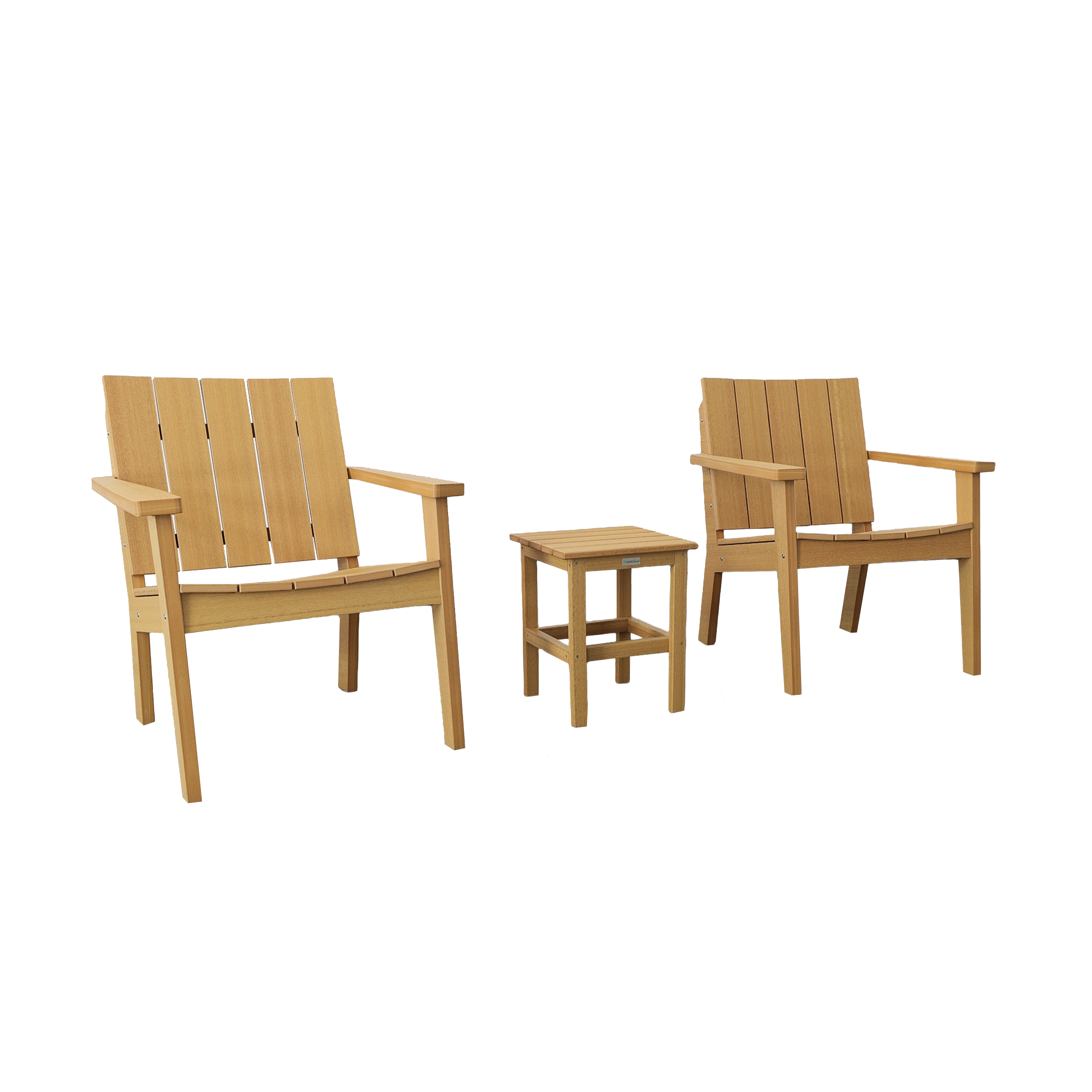 Tangentwood Ashland Chat Chair Set, 2 Outdoor Chairs/1 Side Table Made ...