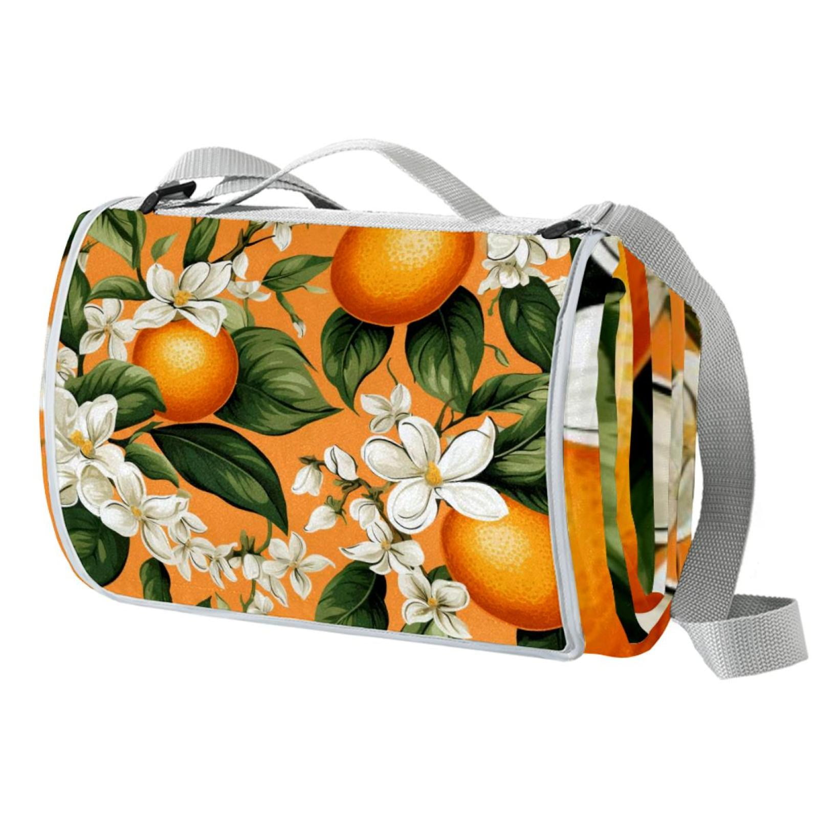 Tangerine Canvas Beach Blanket Picnic Mat for Outdoor Activities ...