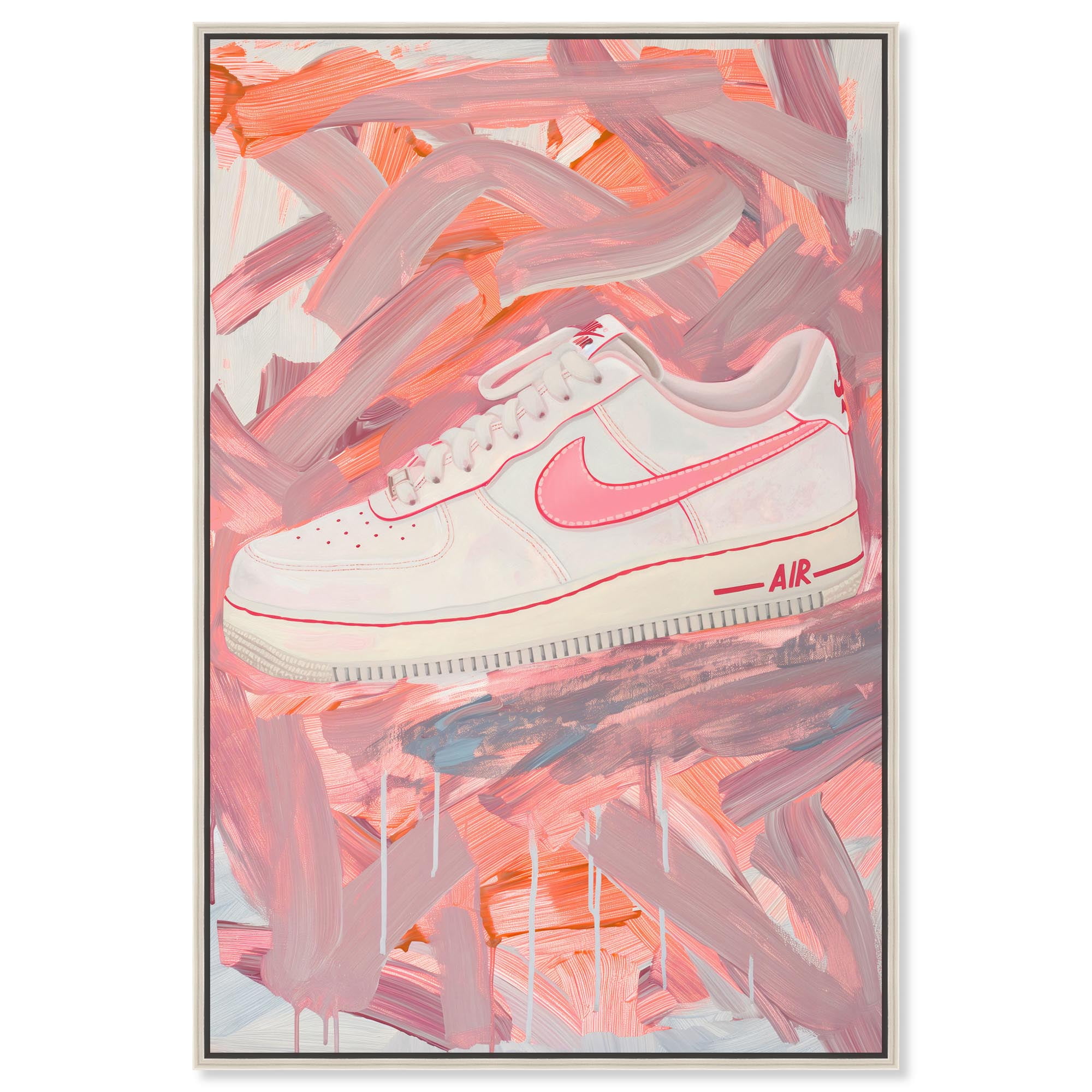 Tangerine Dash Nike Canvas Trend Sport Wall Art by Notoriart, Silver ...