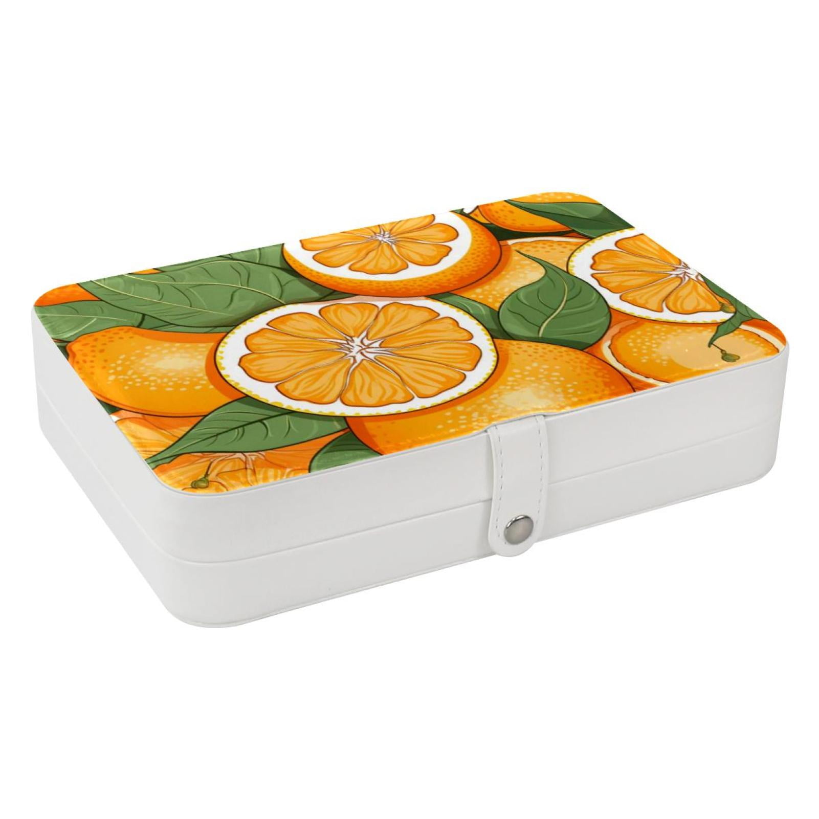 Tangerine Jewelry Organizer Display Case, PU Leather with Removable ...
