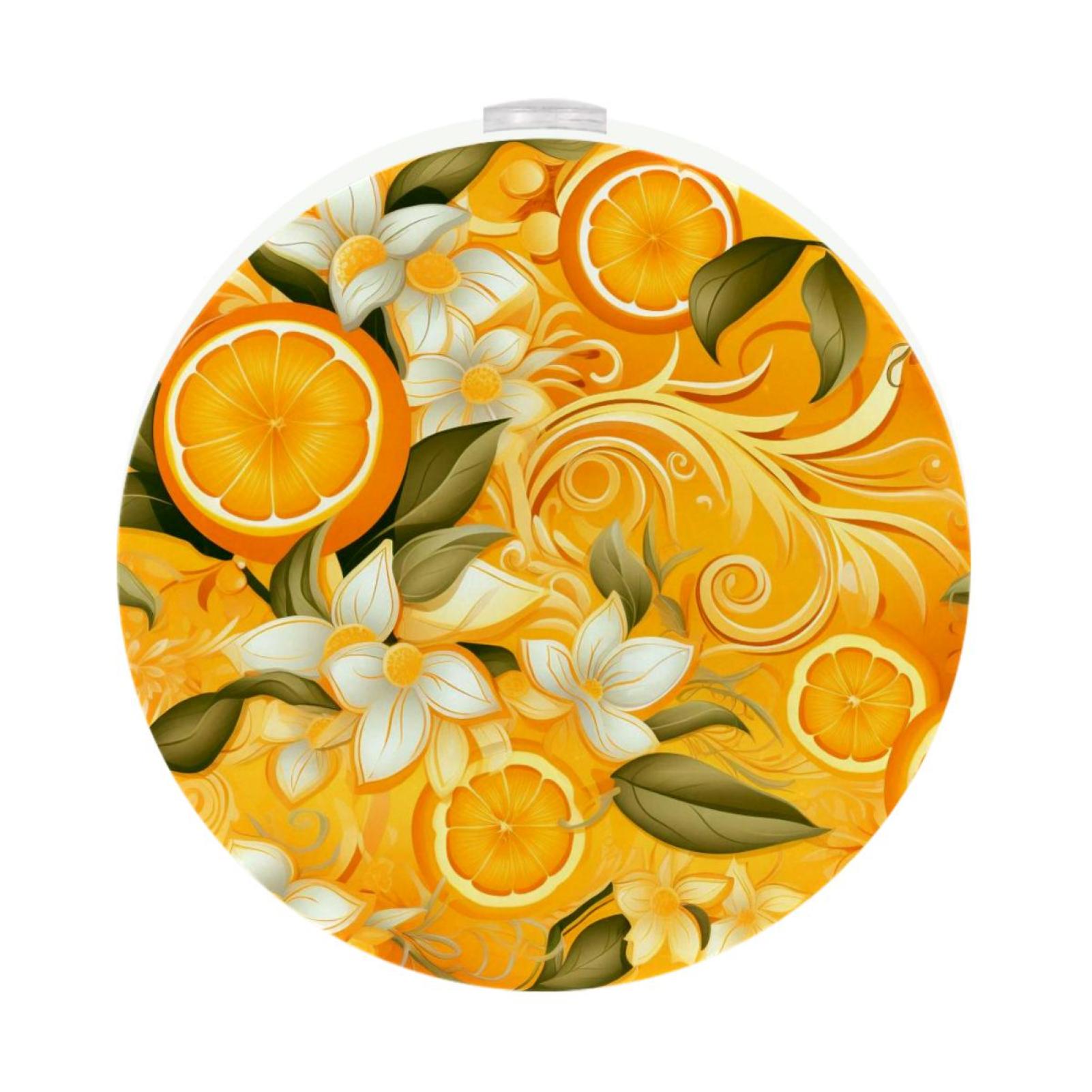 Tangerine LED Round Night Light - 2 Pack, Plug-in Motion Sensor Wall ...