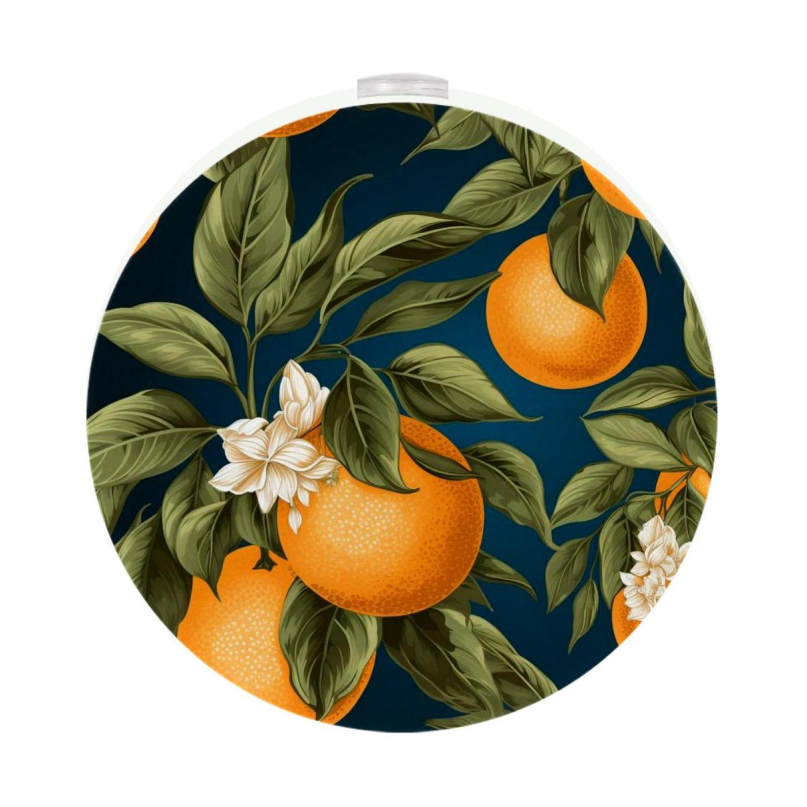 Tangerine LED Round Night Light-2PCS, Energy Efficient Plug-in Wall ...