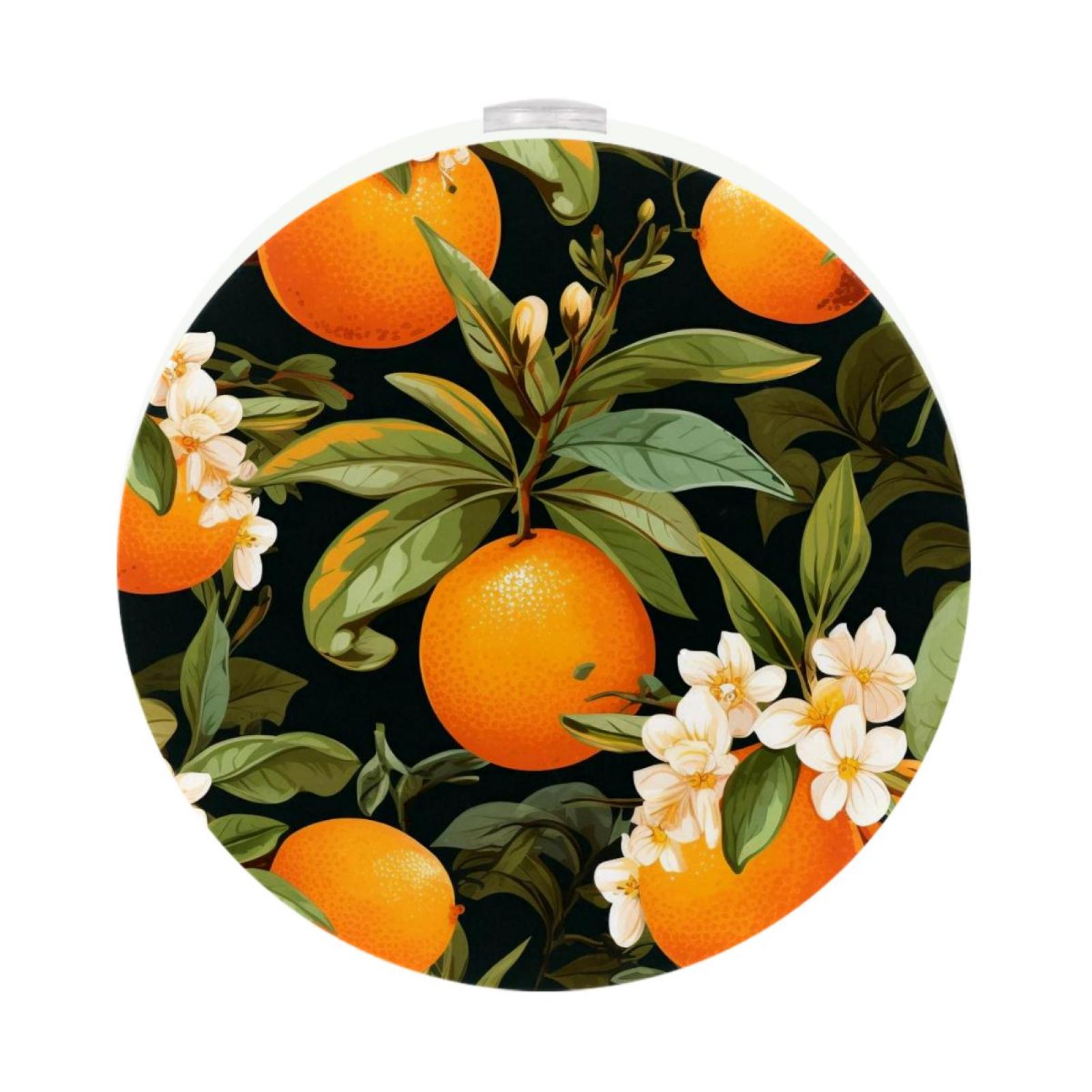 Tangerine LED Round Night Light - 2PCS, Plug-in Dusk-to-Dawn Sensor ...