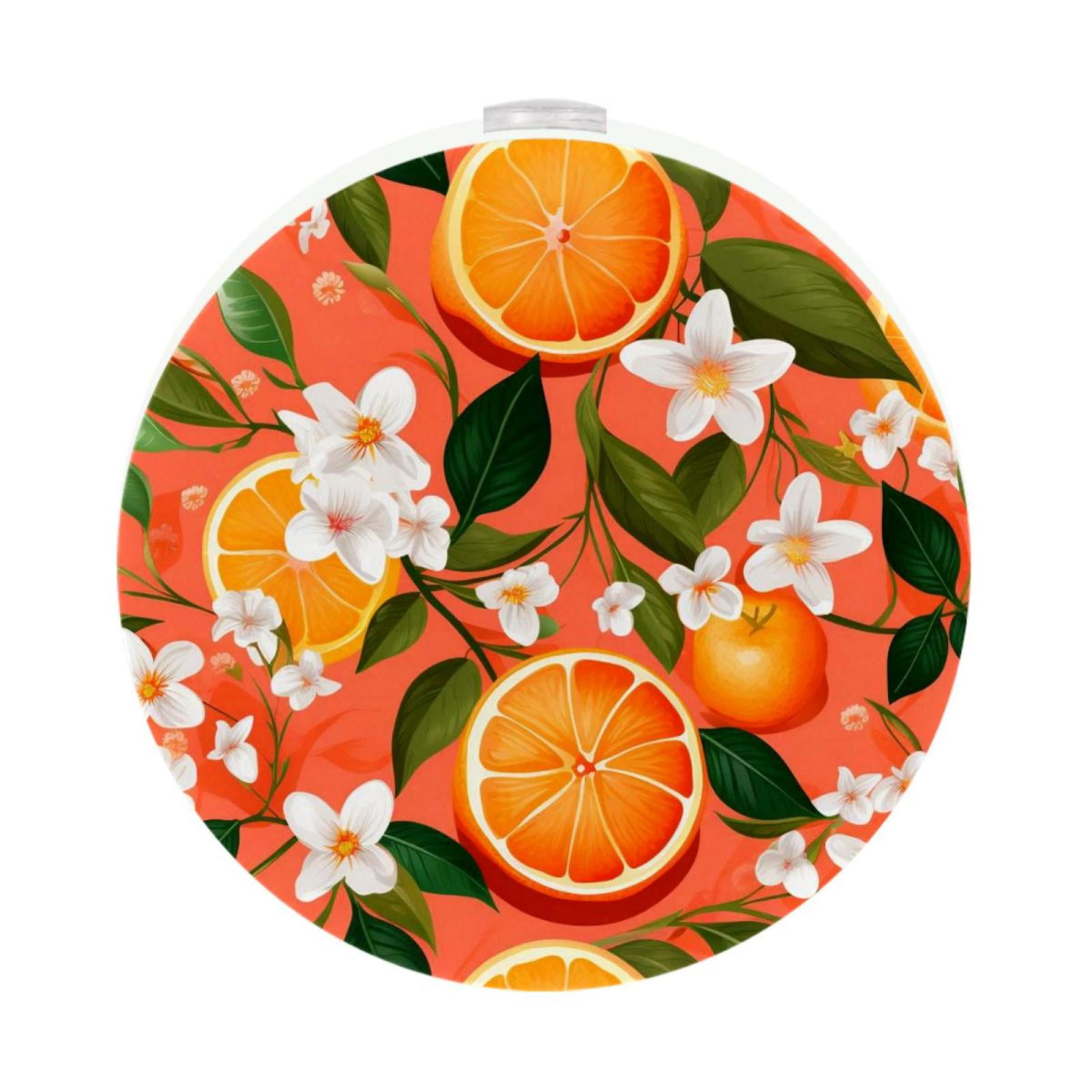 Tangerine Led Round Night Light-2pcs, Dimmable Plug-in Mini Wall Lamp ...