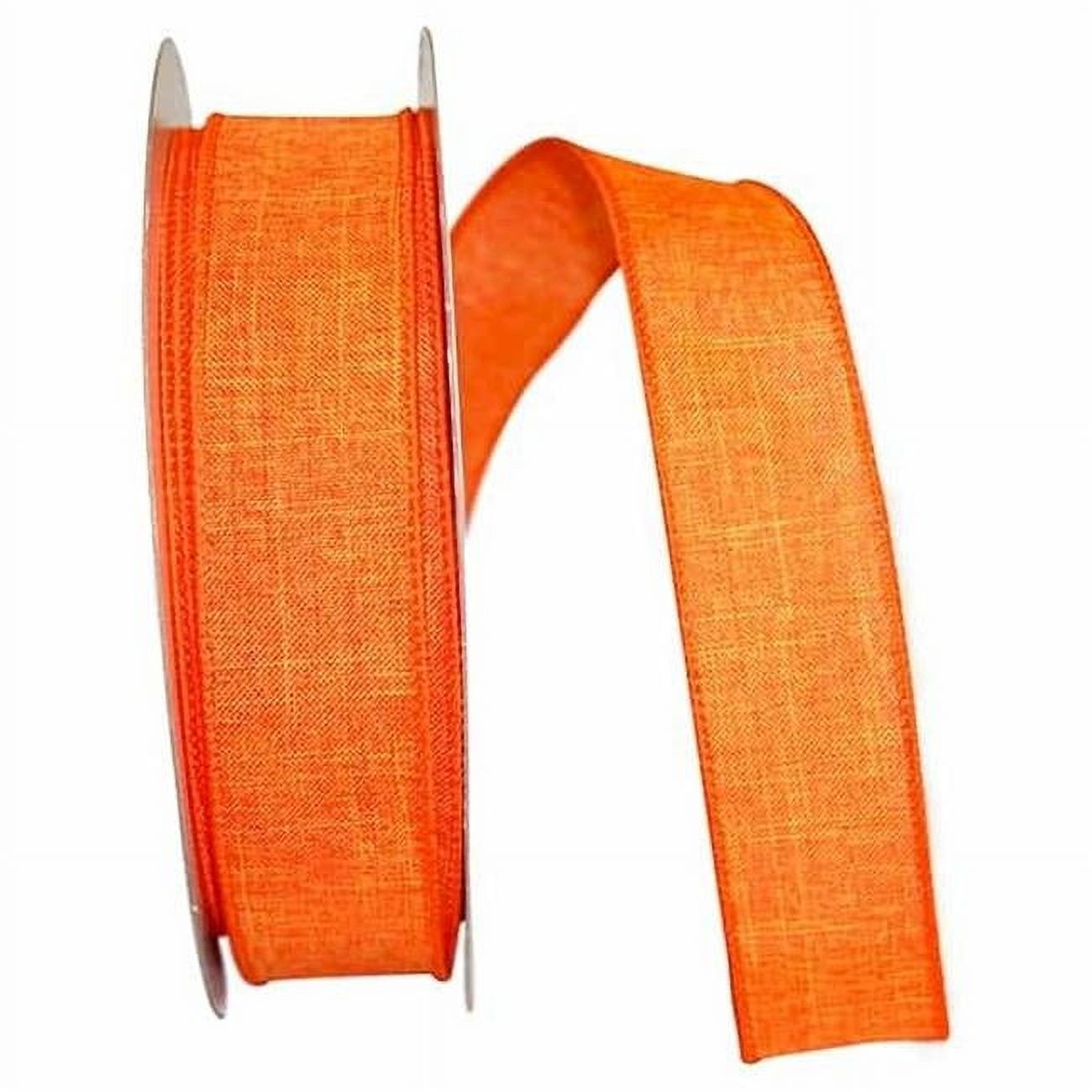 Tangerine Linen Wired Ribbon - Walmart.com