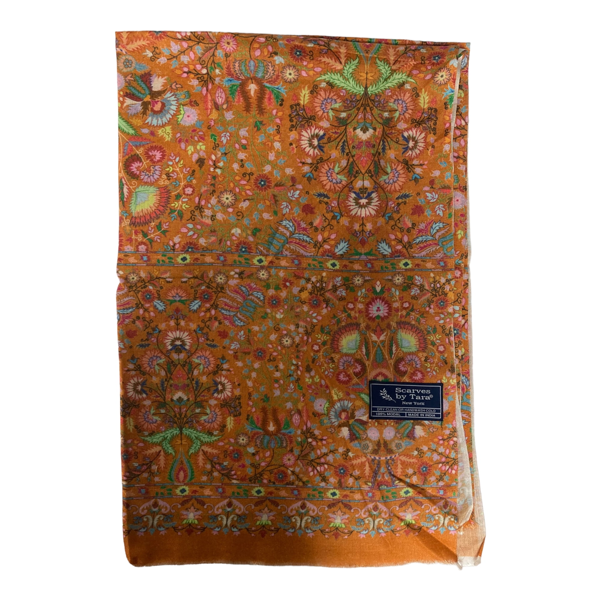 Tangerine Orange Fawn Modal Scarf in the Iconic Abstract print ...