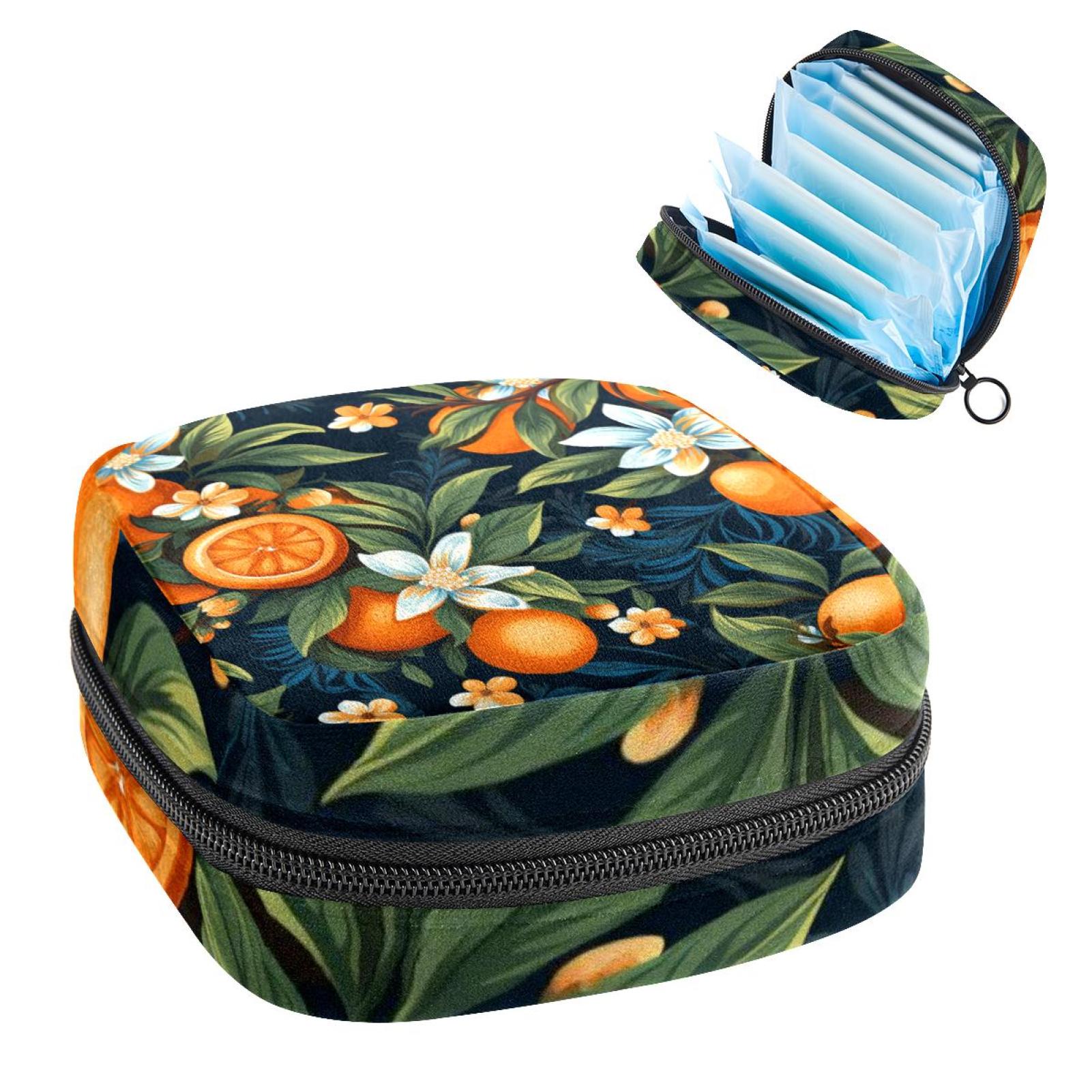 Tangerine Pad Bag Period Bag Small Travel Pouch - Ideal Sanitary Napkin ...