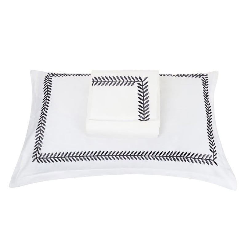 The Tangerine Store 2-Piece Willow Linen Cotton Mix Duvet Cover Set 63x88 inches - Twin Size ...