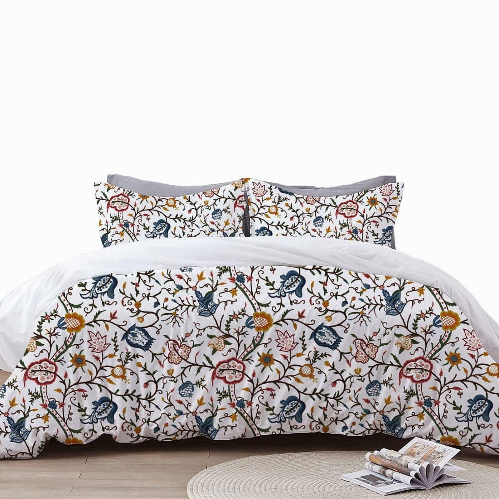 The Tangerine Store 3-Piece Linen Cotton Mix Duvet Cover Set 78x88 ...