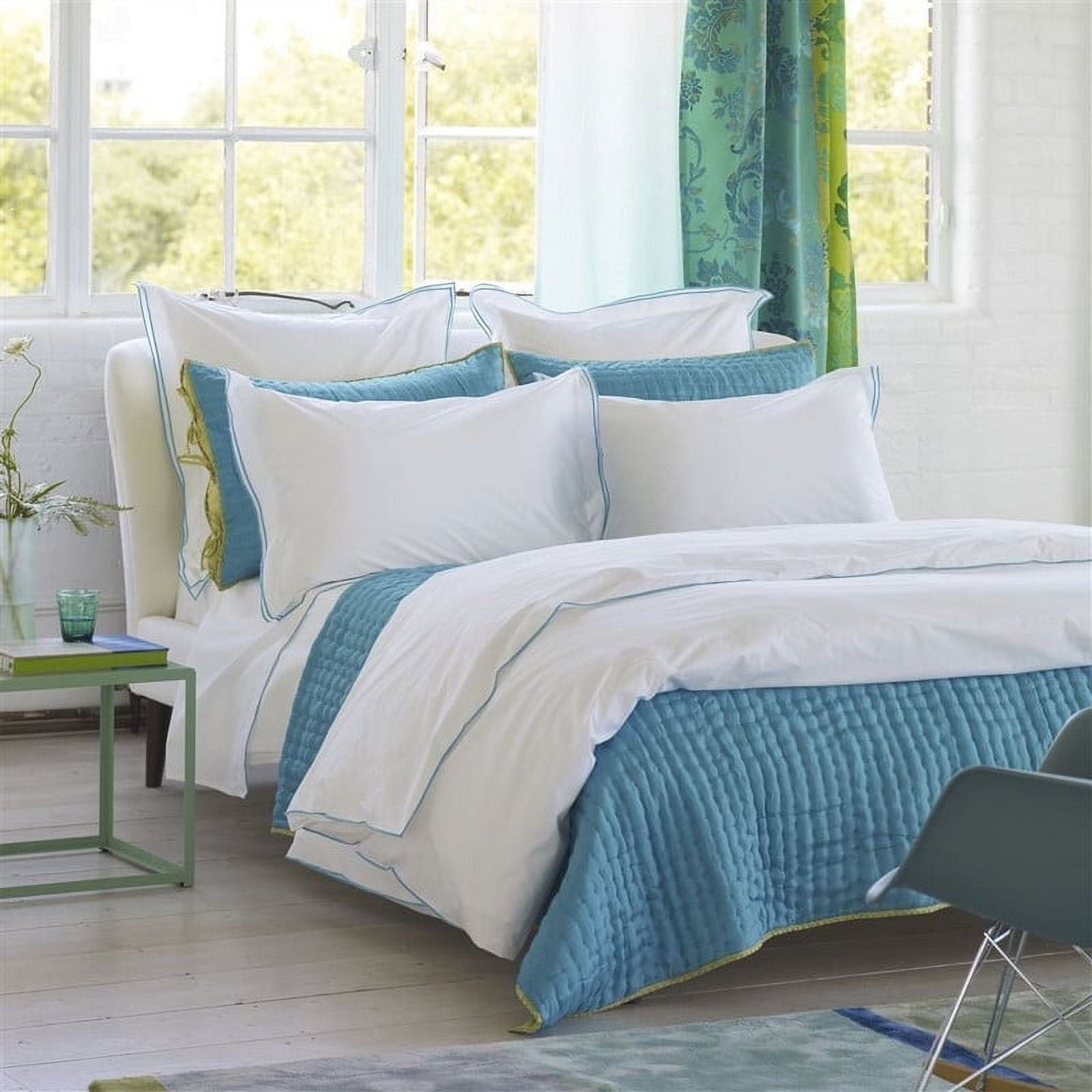 The Tangerine Store 3-Piece Piping Pure Linen Duvet Cover Set (102x90 ...