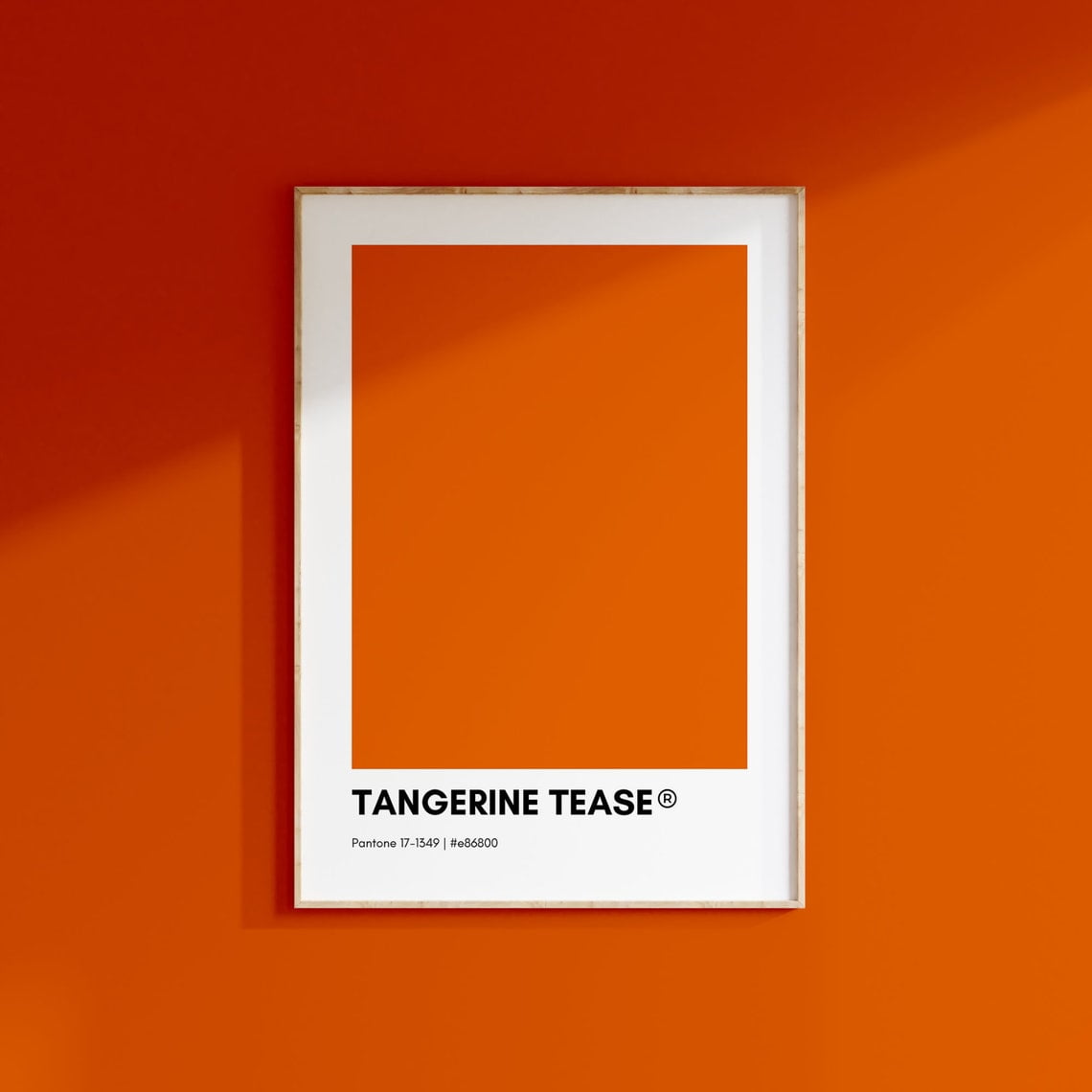 Tangerine Tease Orange Pantone, Orange Pantone Print Poster, Orange ...