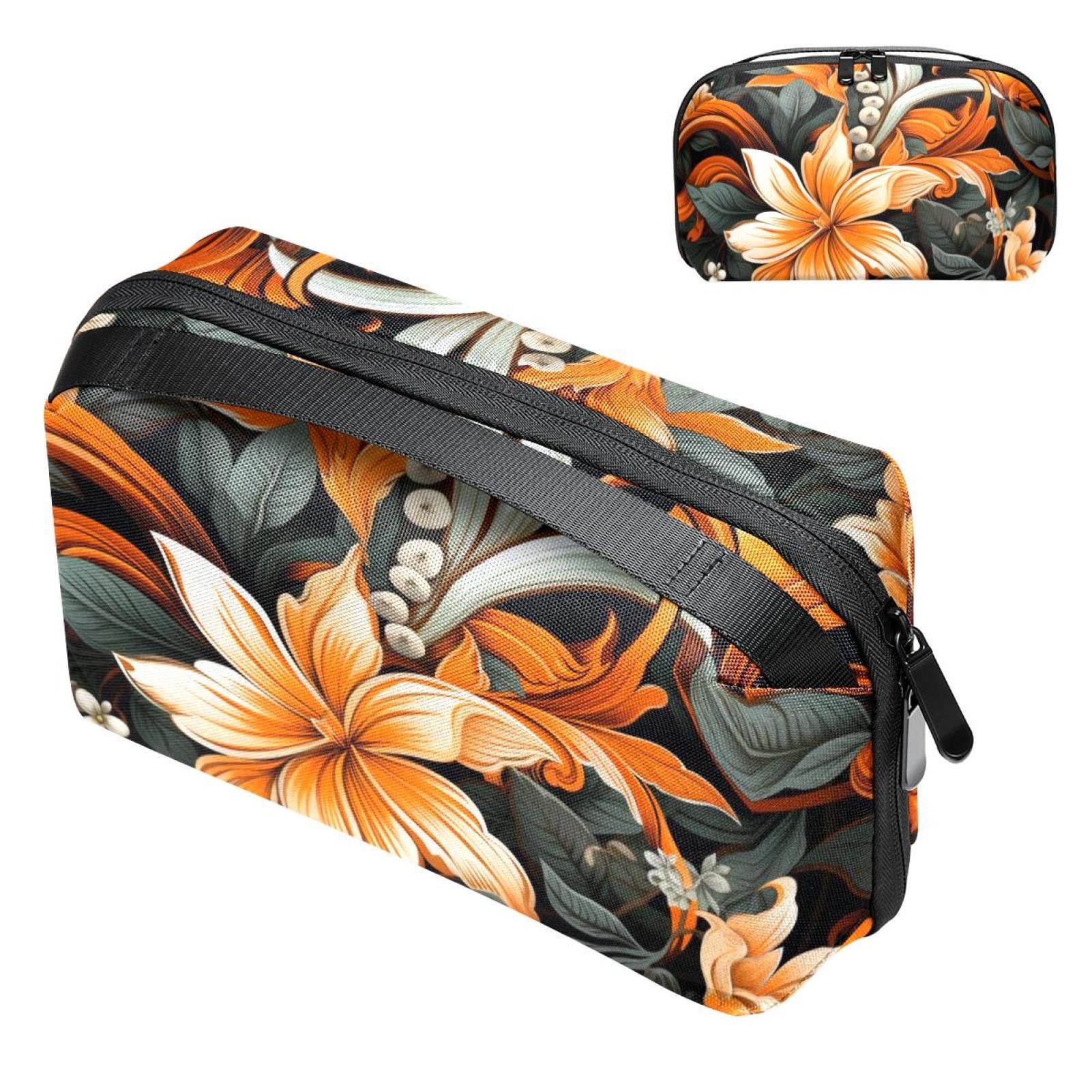 Tangerine Waterproof Oxford Fabric Storage Case with Charger Pouch ...