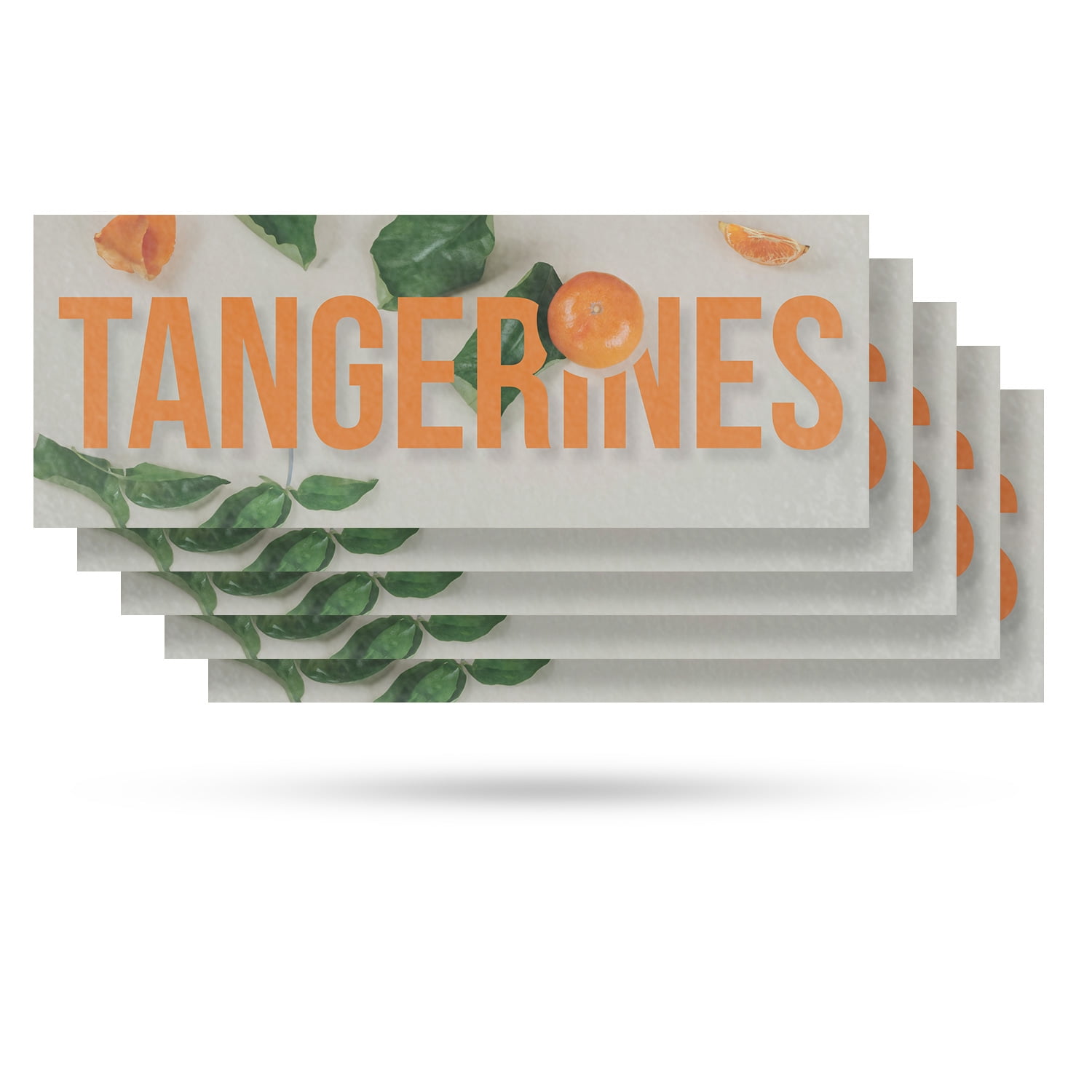 Tangerines Vinyl Decal 5 Pack of 24 Inch x 9 Inch Weatherproof Heavy ...