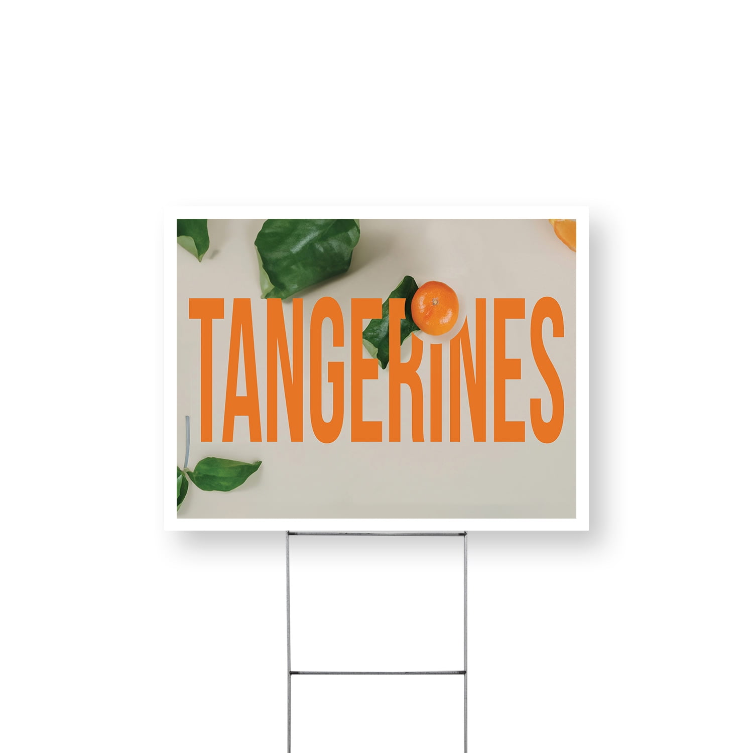 Tangerines Yard Sign 18 Inch x 24 Inch Double Sided Weatherproof Heavy ...