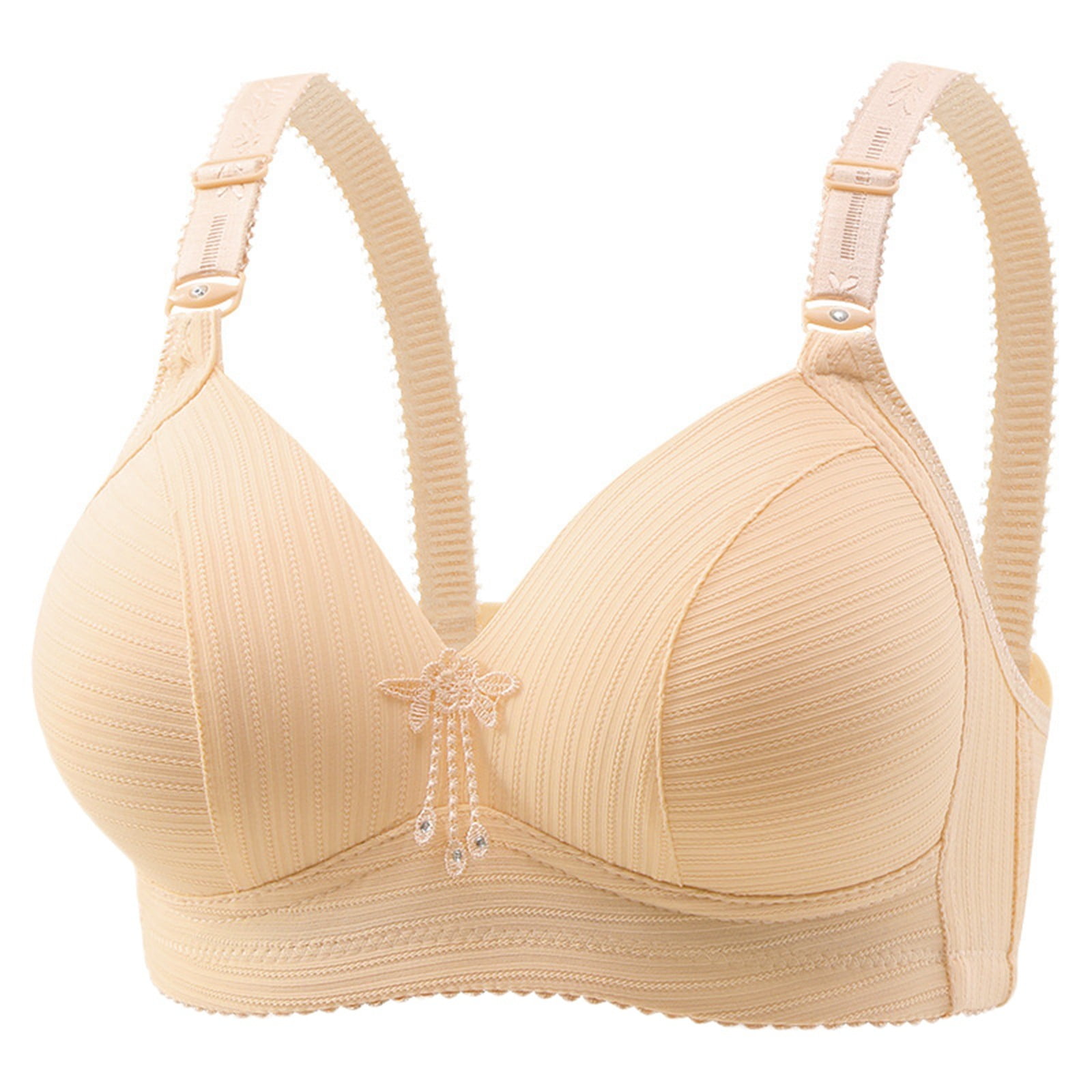 Tanghaowl Women Casual Breathable Striped Top Bra Underwear Without ...