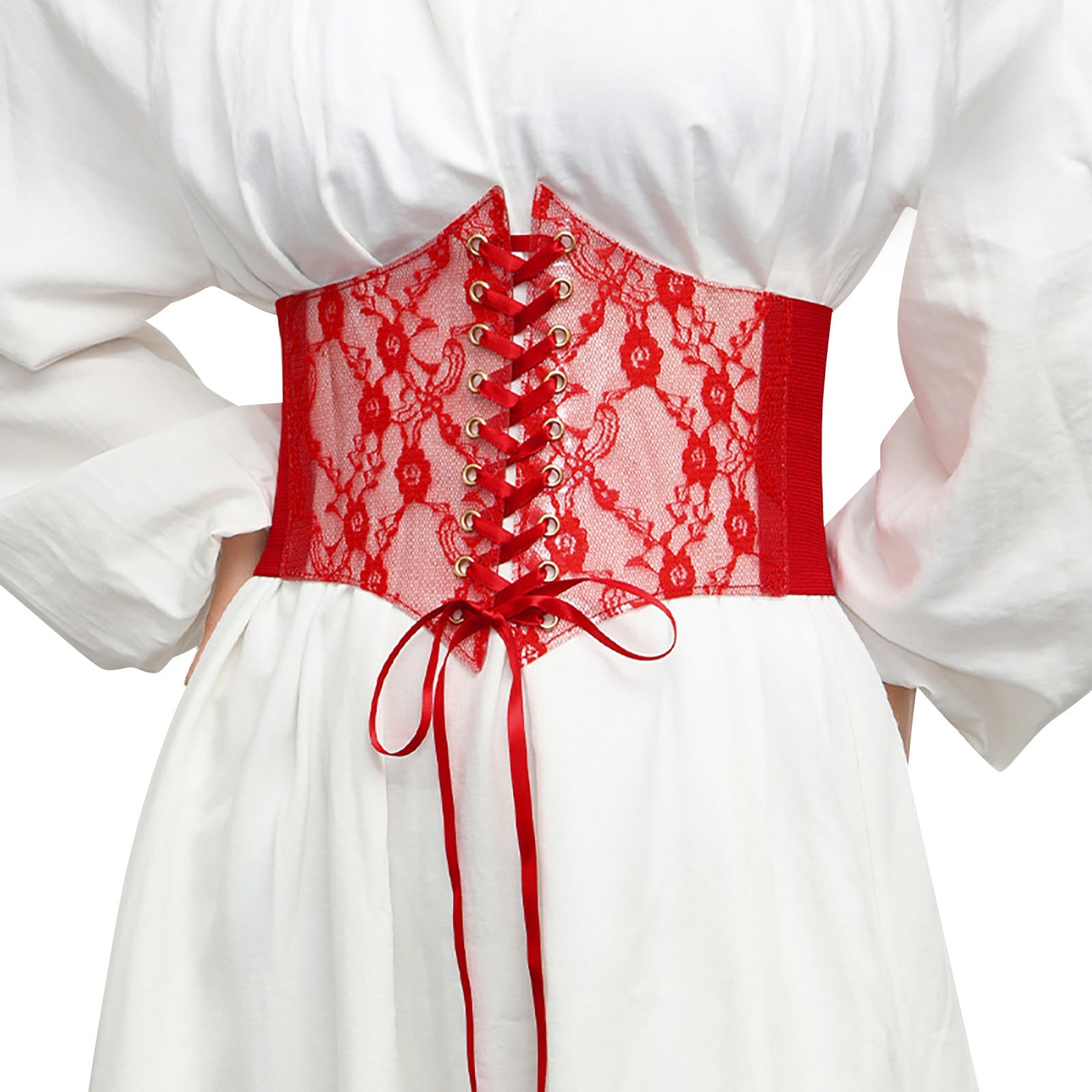 Tanghaowl Women 's Corset Belt Tops Lace Up Waist Belt Strapless ...