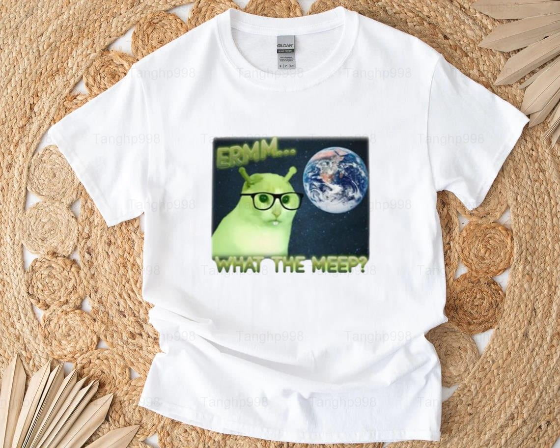 Tanghp998 Erm What the Meep T-Shirt - Funny Alien Cat Meme Brainrot Tee ...