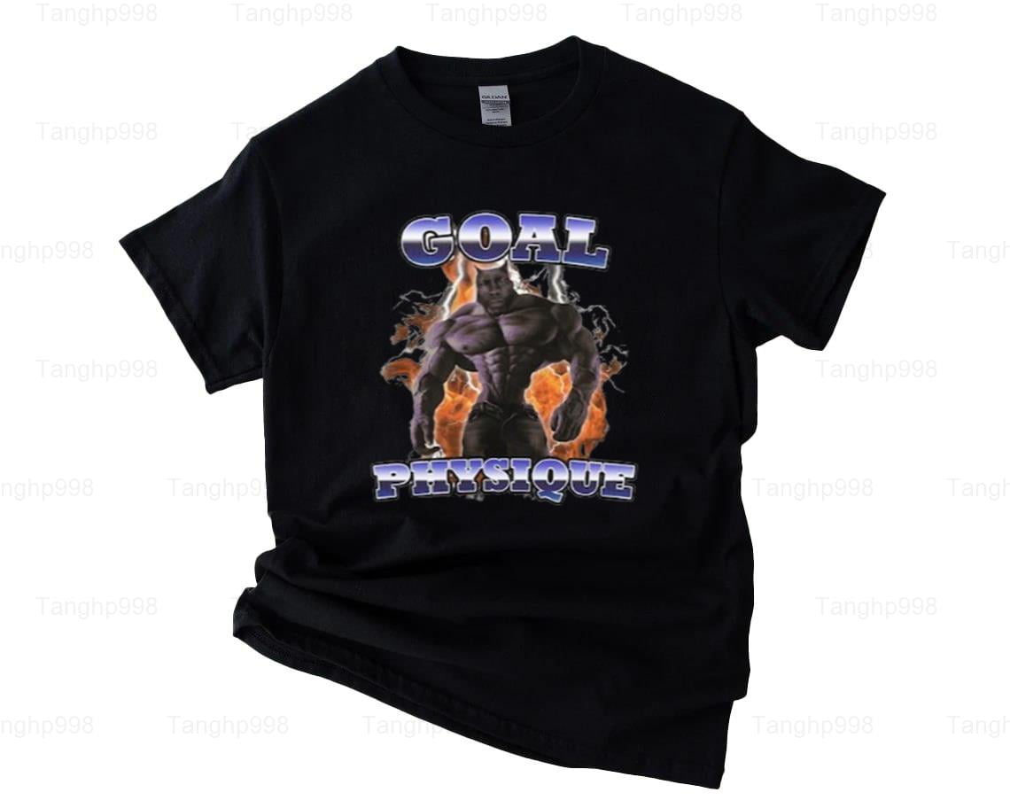 Tanghp998 Goal Physique T-Shirt - Funny Cat Meme Gym Rat Dank Tee, for ...