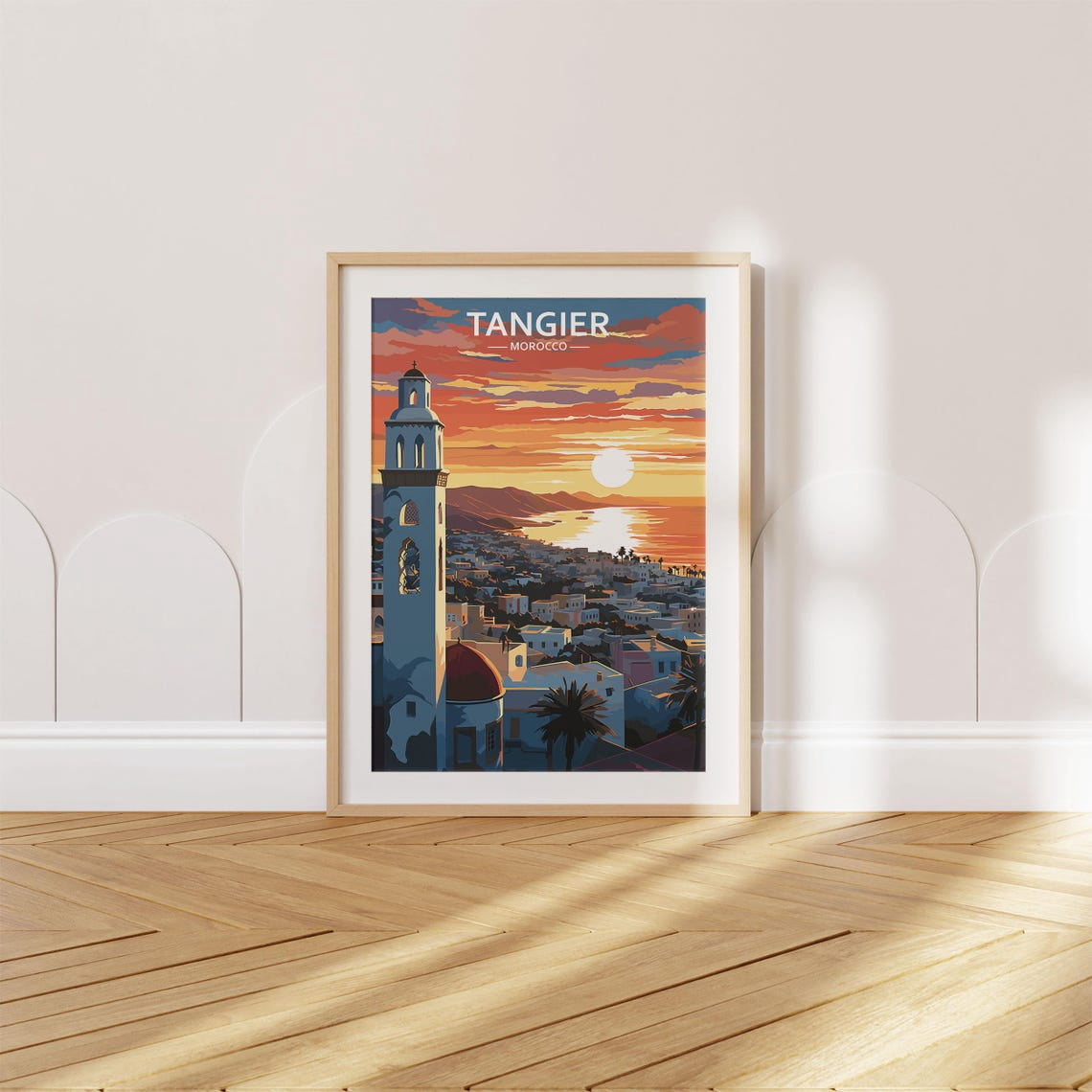 Tangier Poster Morocco Scenic Cultural City Wall Art Decor, Unframed ...