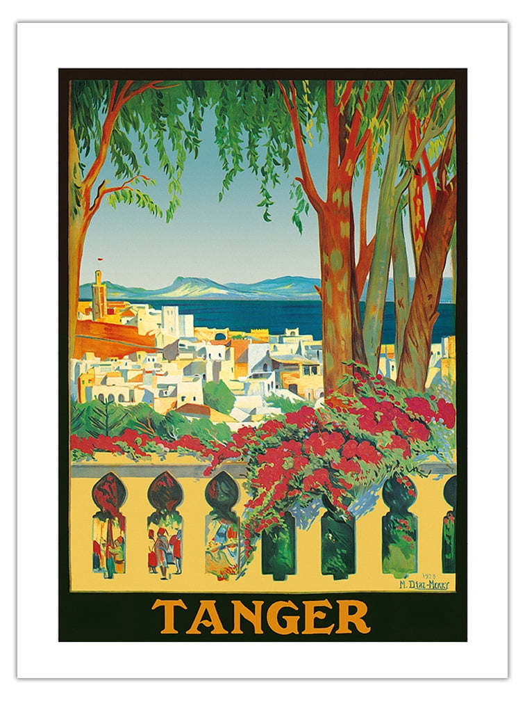 Tangier (Tanger) Morocco - Vintage Travel Poster by Manuel Diaz Merry c ...