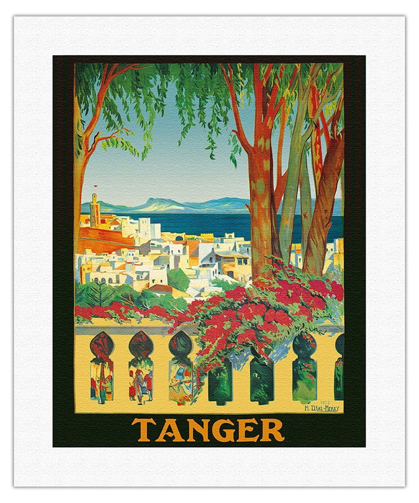 Tangier (Tanger) Morocco - Vintage Travel Poster by Manuel Diaz Merry c ...