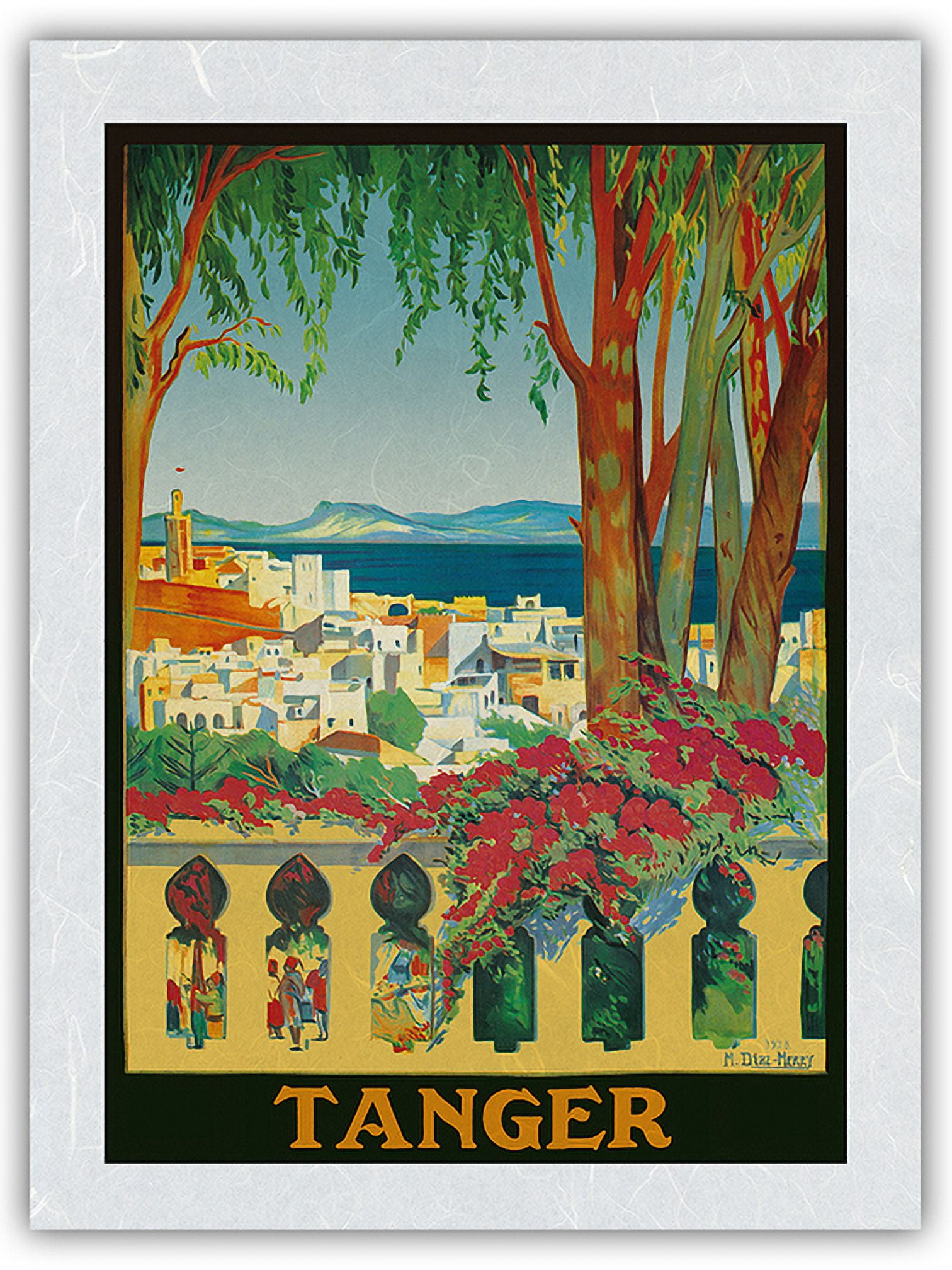 Tangier (Tanger) Morocco - Vintage Travel Poster by Manuel Diaz Merry c ...