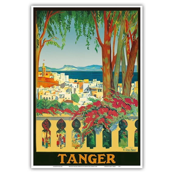 Tangier (Tanger) Morocco - Vintage Travel Poster by Manuel Diaz Merry c ...
