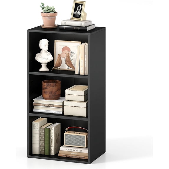 Tangkula 3-Cube Bookcase, Floor Standing Open Bookshelf w/7-Position ...