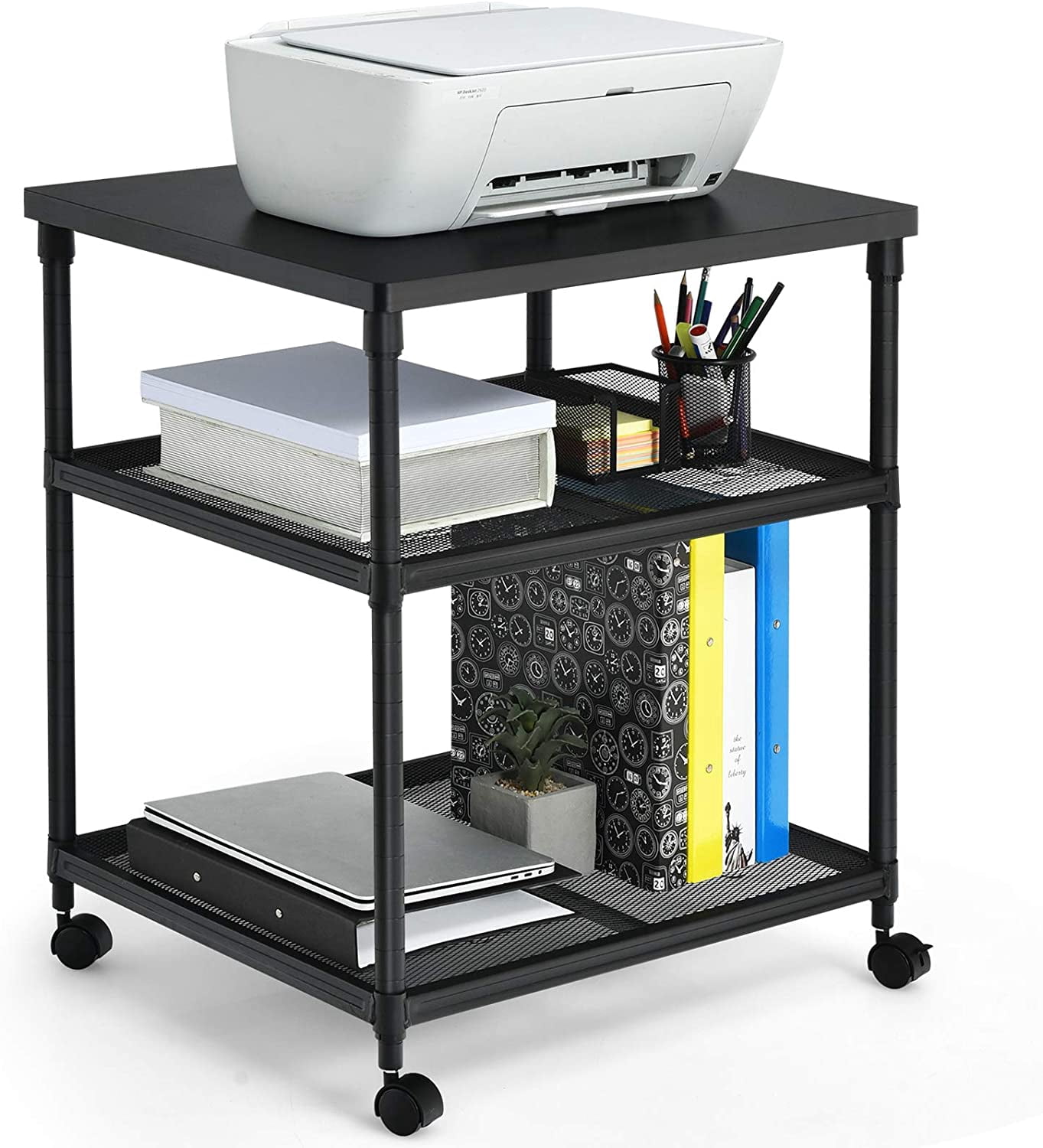 Tangkula 3-Tier Printer Stand Printer Cart, Multifunctional Utility ...