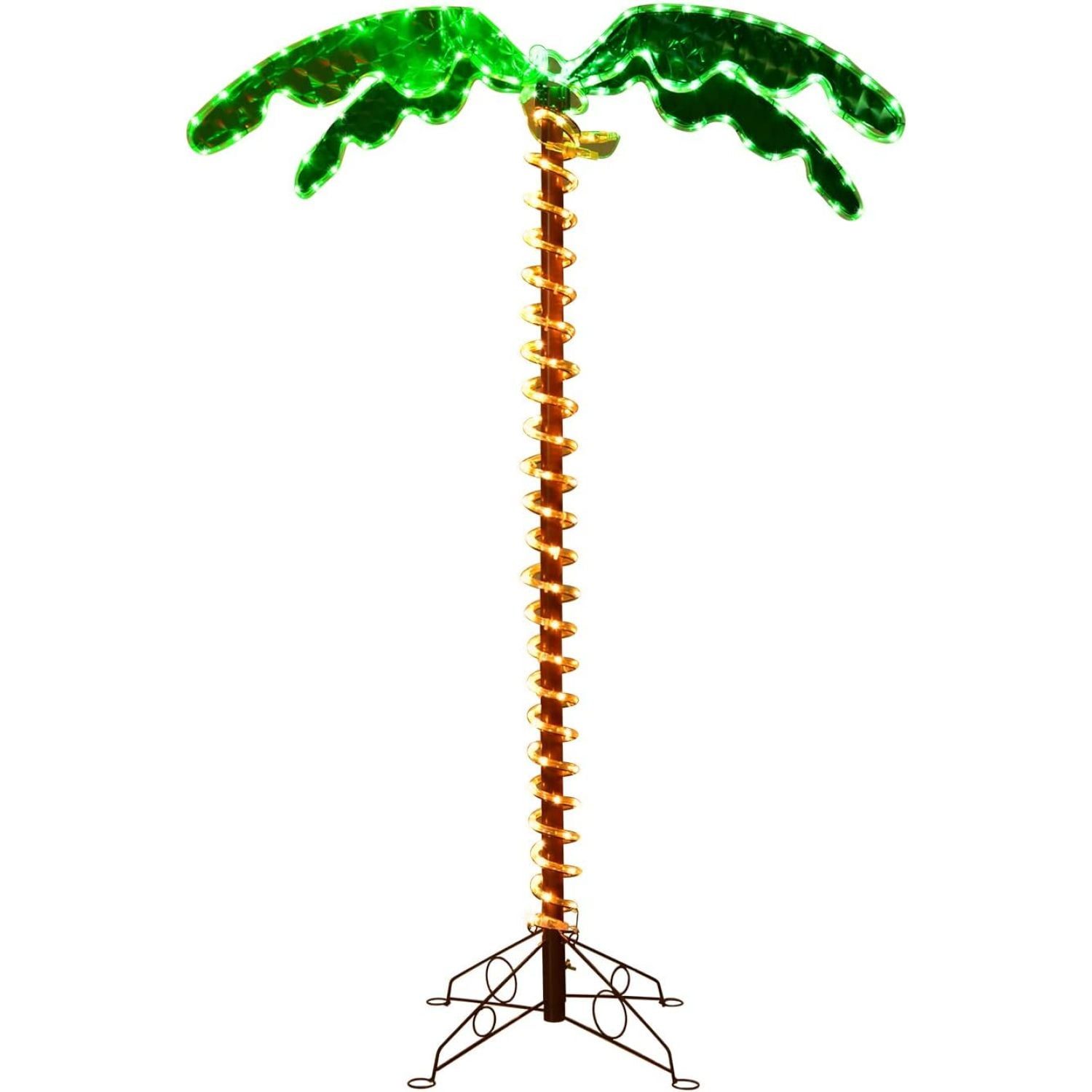 Tangkula 5 FT LED Lighted Palm Tree with 198 LED Lights for Outside ...