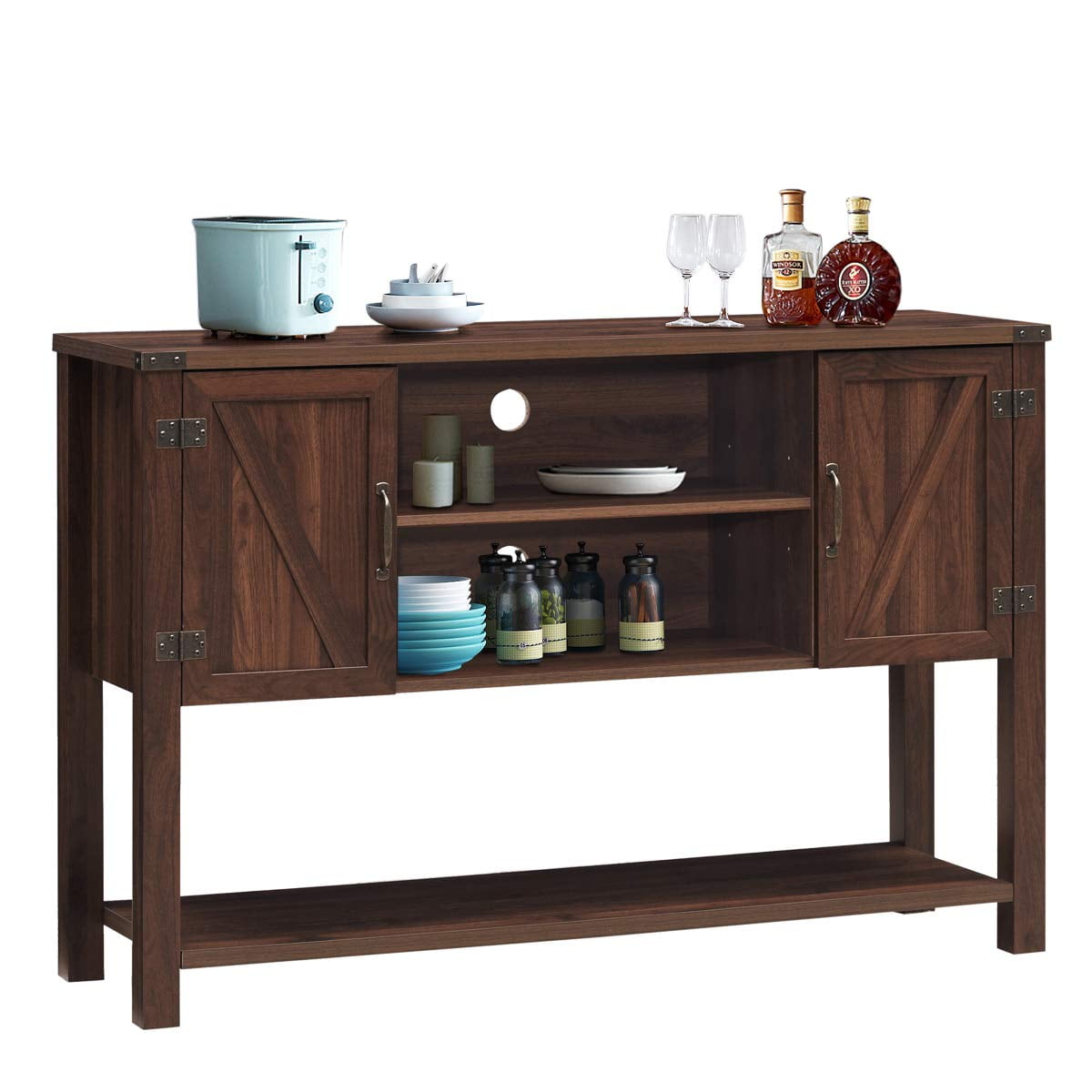 Tangkula Console Table Buffet Table, Modern Sideboard with Storage ...