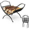 Tangkula Folding Firewood Log Rack, Heavy Duty Firewood Storage Carrier ...