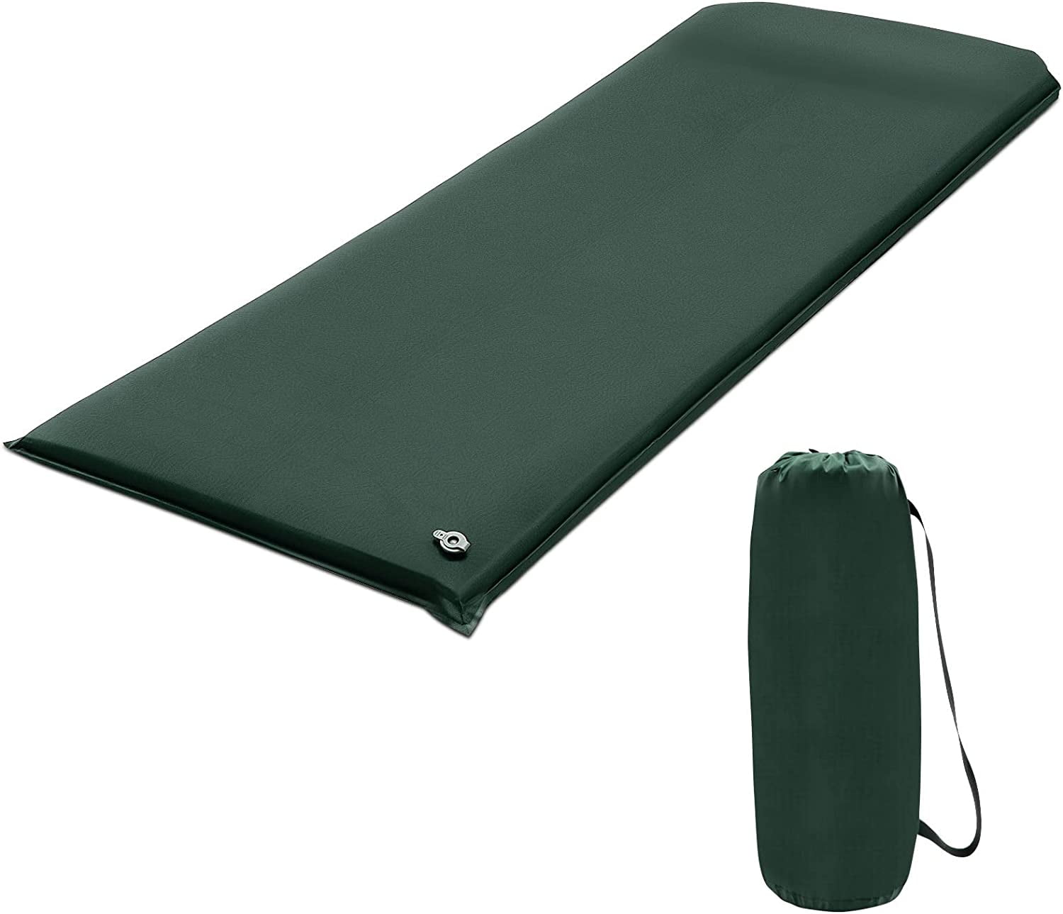 Tangkula Self Inflating Sleeping Pad, 3 Inch Inflatable Camping Mattress Pad with 9.5R Value ...