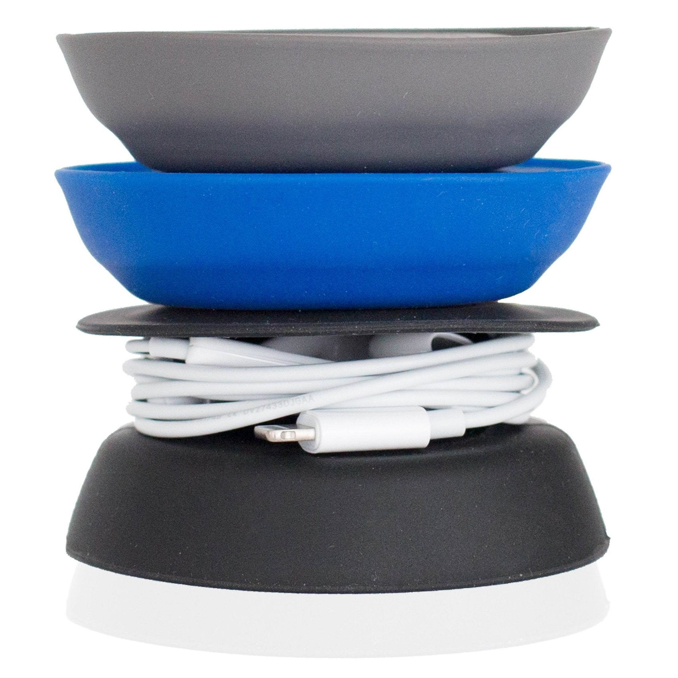Tangle-Free Silicone Earbud Case Set in Gray, Blue, and Black - Walmart.com