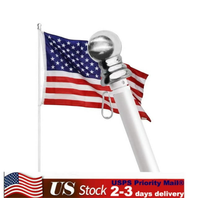 Heavy-Duty Outdoor 6FT Aluminum Tangle Free Spinning Flag Pole for ...