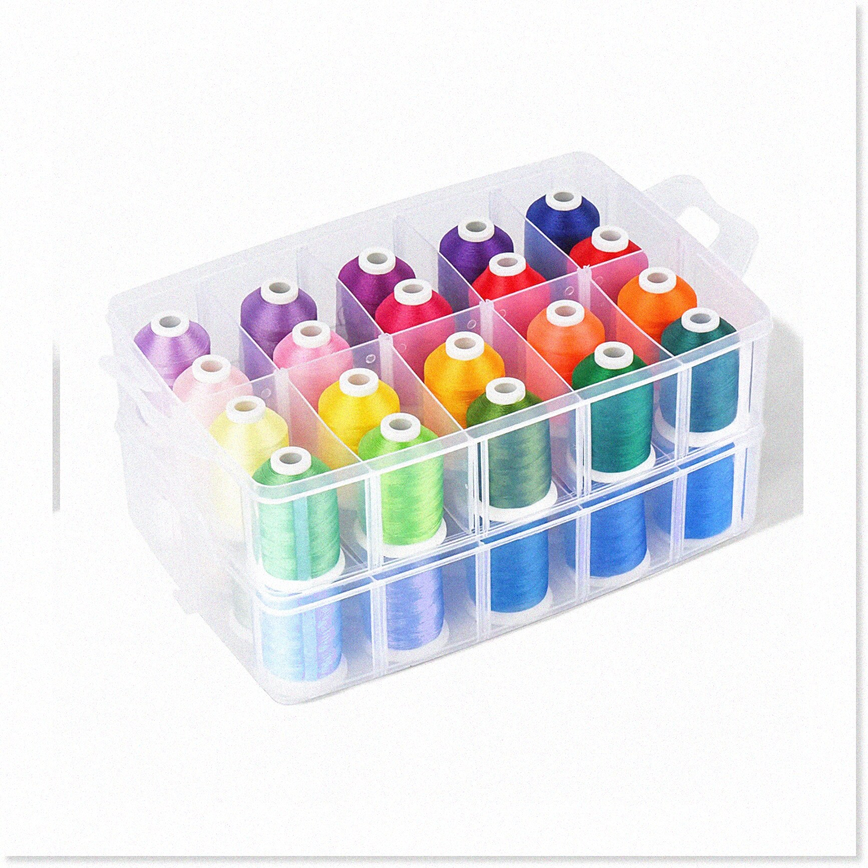 Tangle-Free Thread Treasure Chest - 40 Vibrant Colors of 100% Polyester ...
