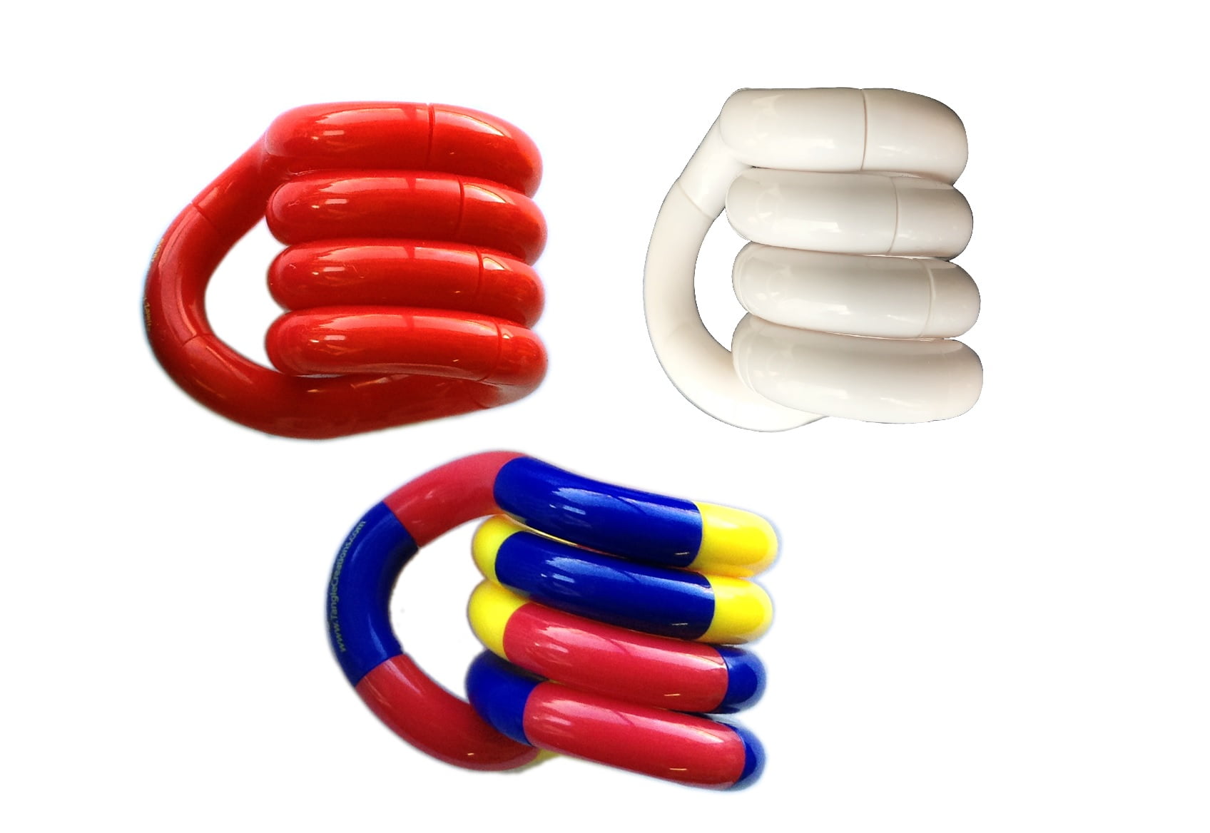 Tangle Jr. Original Stress Relief Toy 3 Pack Red, White, Carnival ...