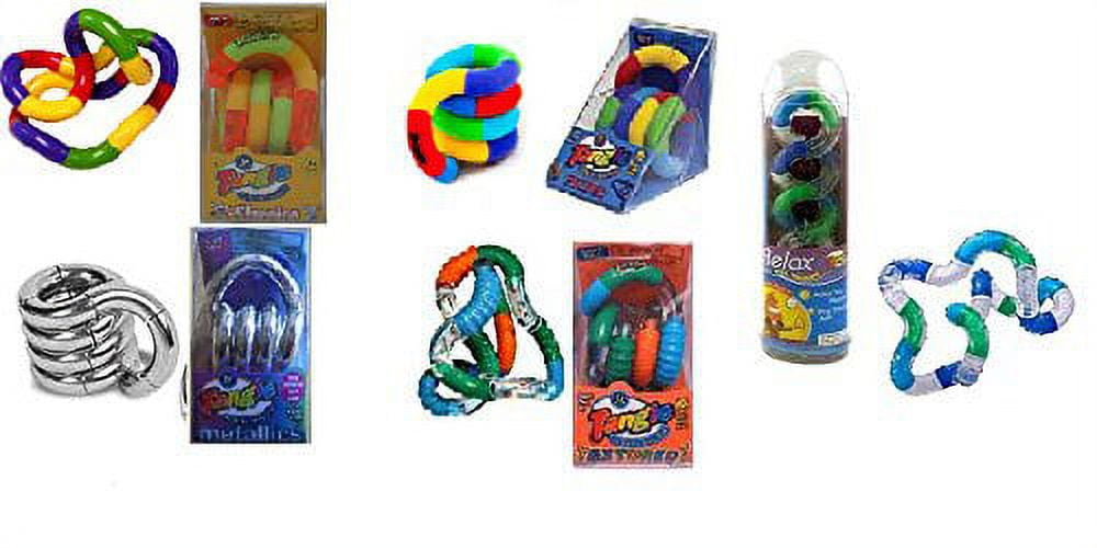 Tangle Jr Set of 5 - Metallic Textured Fuzzy Relax and Therapy ...