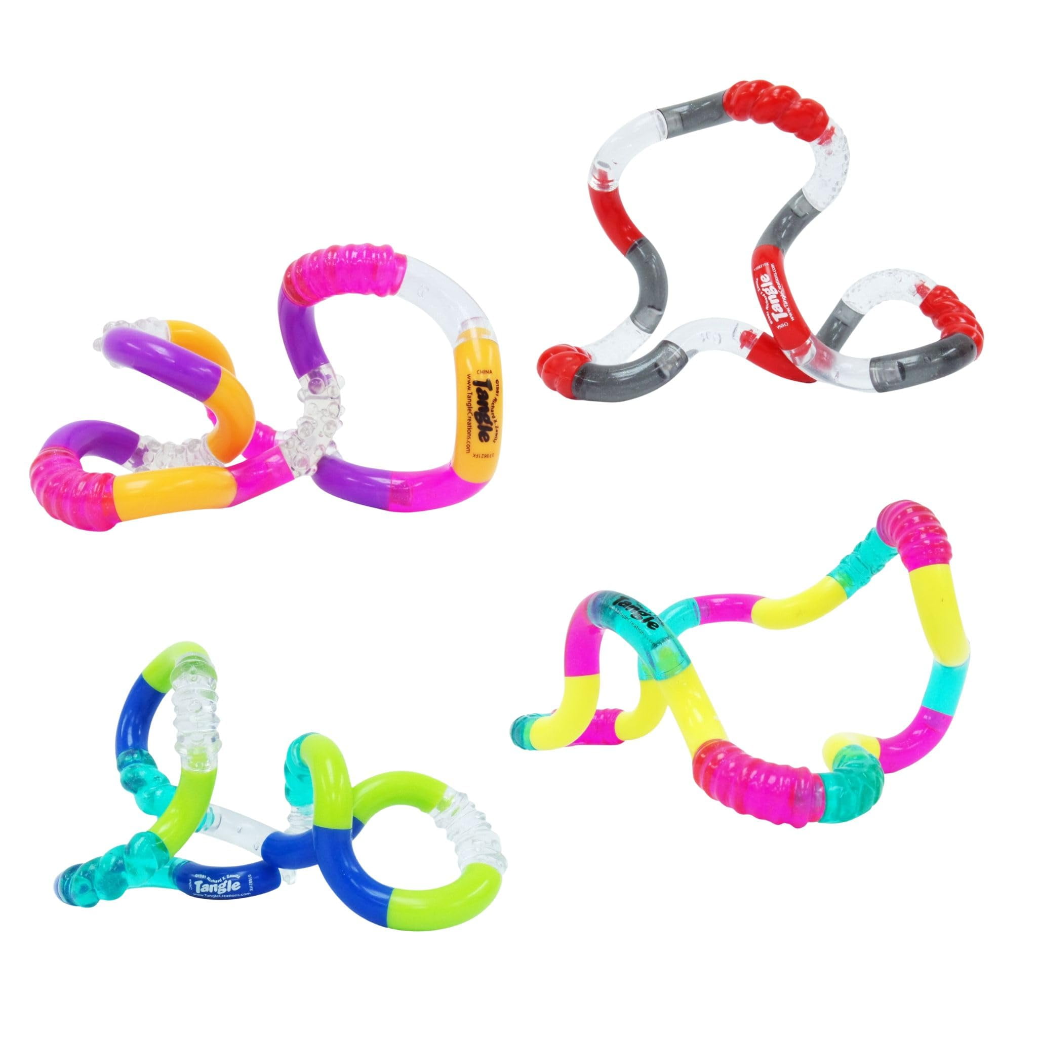 Tangle® Jr. Textured 4-Pack Genuine Tangle Toys Fidget Pack - Textured ...