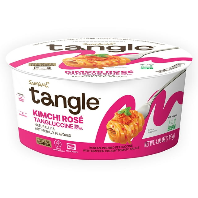 Tangle Kimchi Rosé Tangluccine, Instant pasta, microwaveable (Big Bowl ...