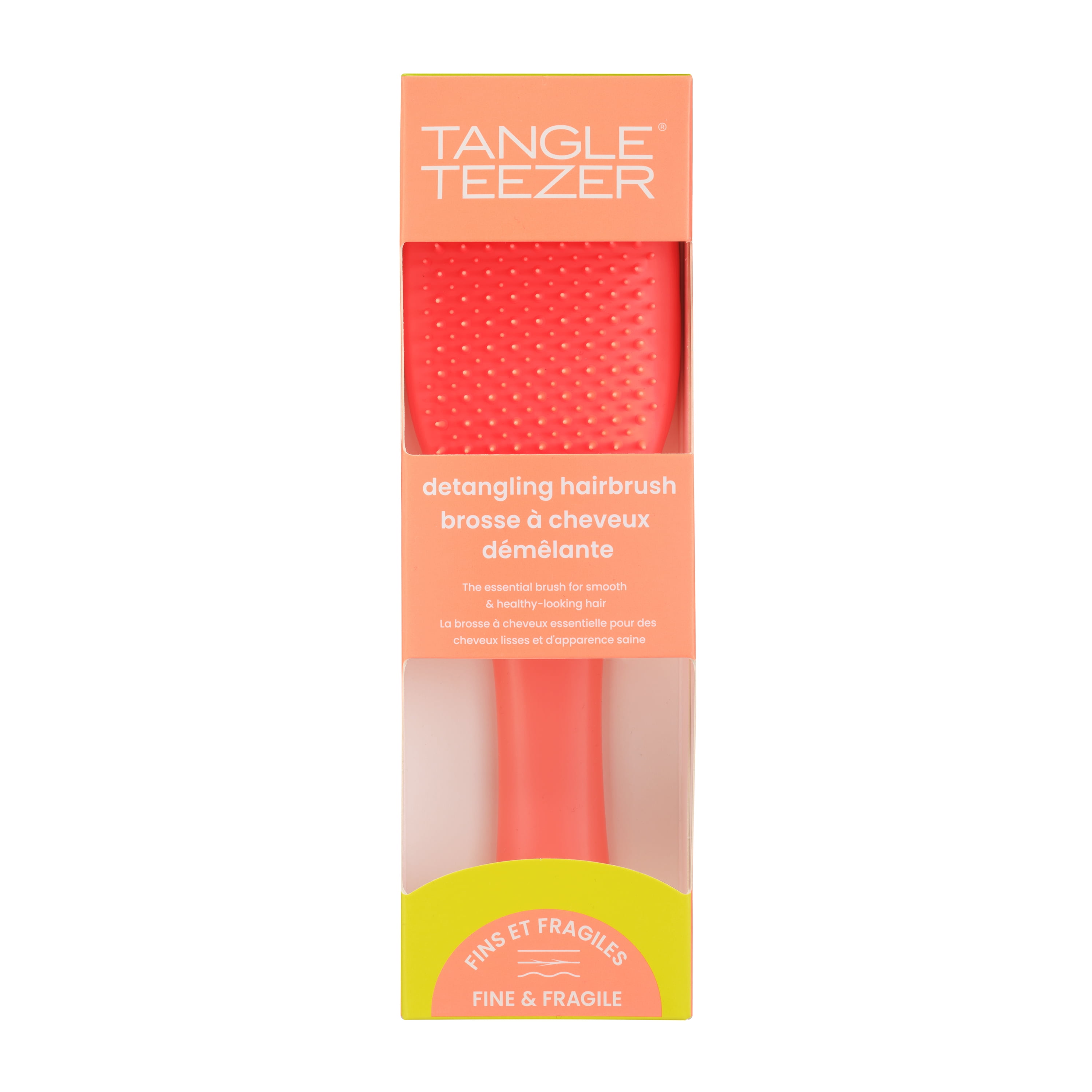 Tangle Teezer Essential Detangler Brush for Fine & Fragile Hair, Orange ...