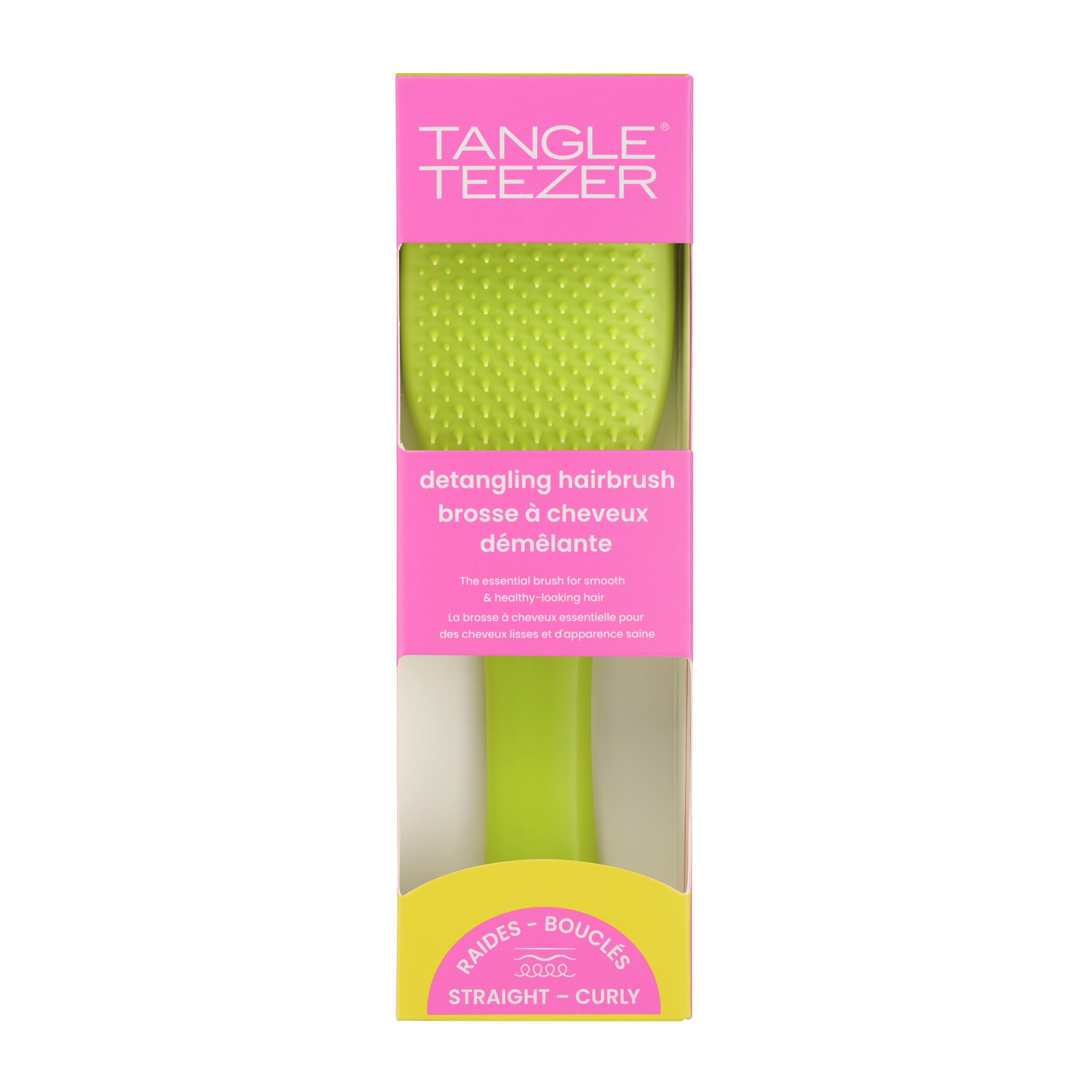 Tangle Teezer Essential Detangler Brush for Wet & Dry Hair, Neon Green ...