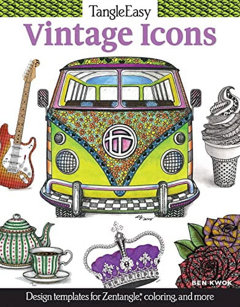 Pre-Owned TangleEasy Vintage Icons: Design Templates for Zentangle (R ...