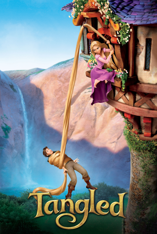 Tangled (2010) 24x36 Movie Poster Disney Animated Adventure Rapunzel ...