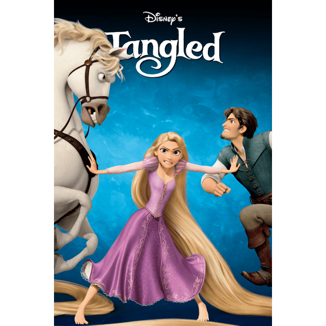 Tangled (2010) 24x36 Movie Poster, Disney Animated Classic, Rare ...