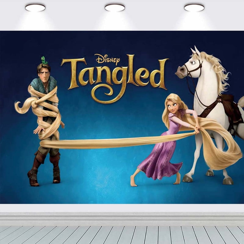 Tangled Backdrop Banner Party Supplies Poster Movie Theme Background ...