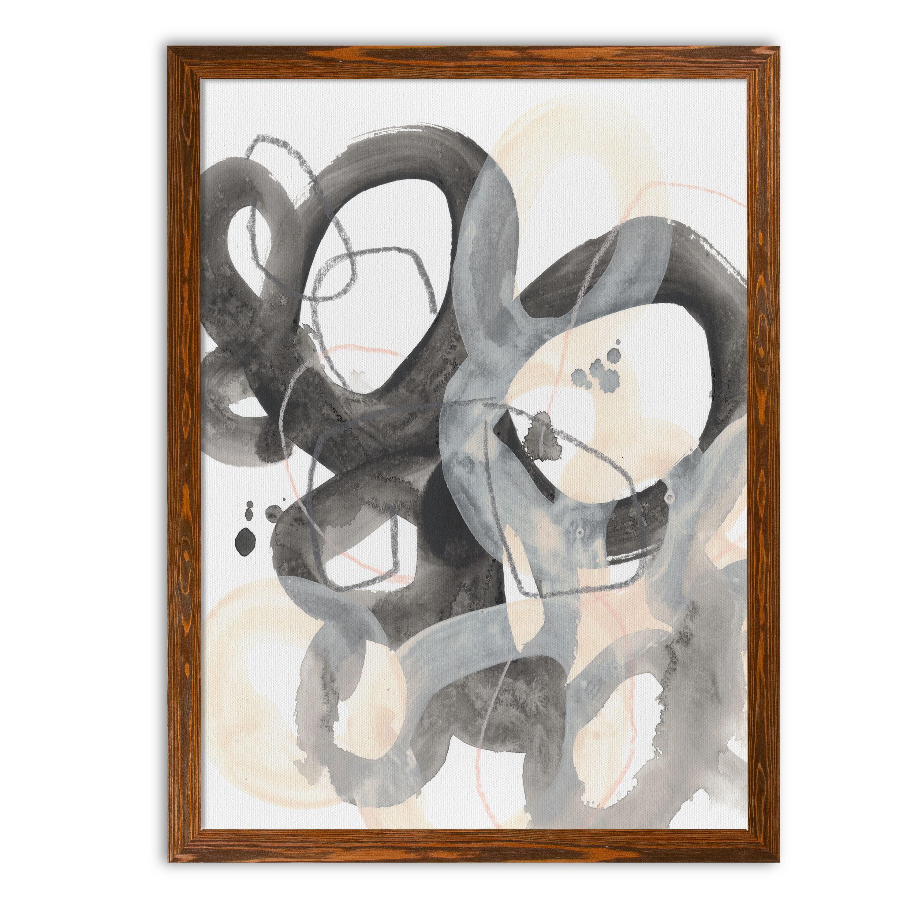 Tangled Circuit II - Barnwood Framed Canvas - 17 x 20 - Maple - Walmart.com
